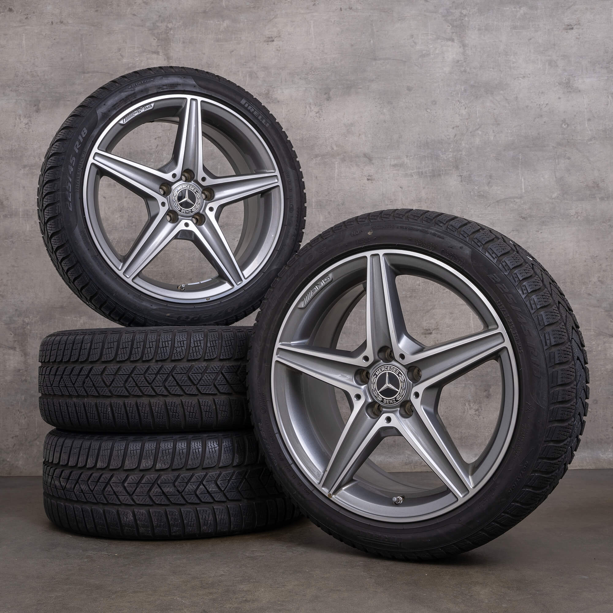 OEM Mercedes Benz C-Class AMG winter wheels 18 inch W205 S205 C205 A205 ...