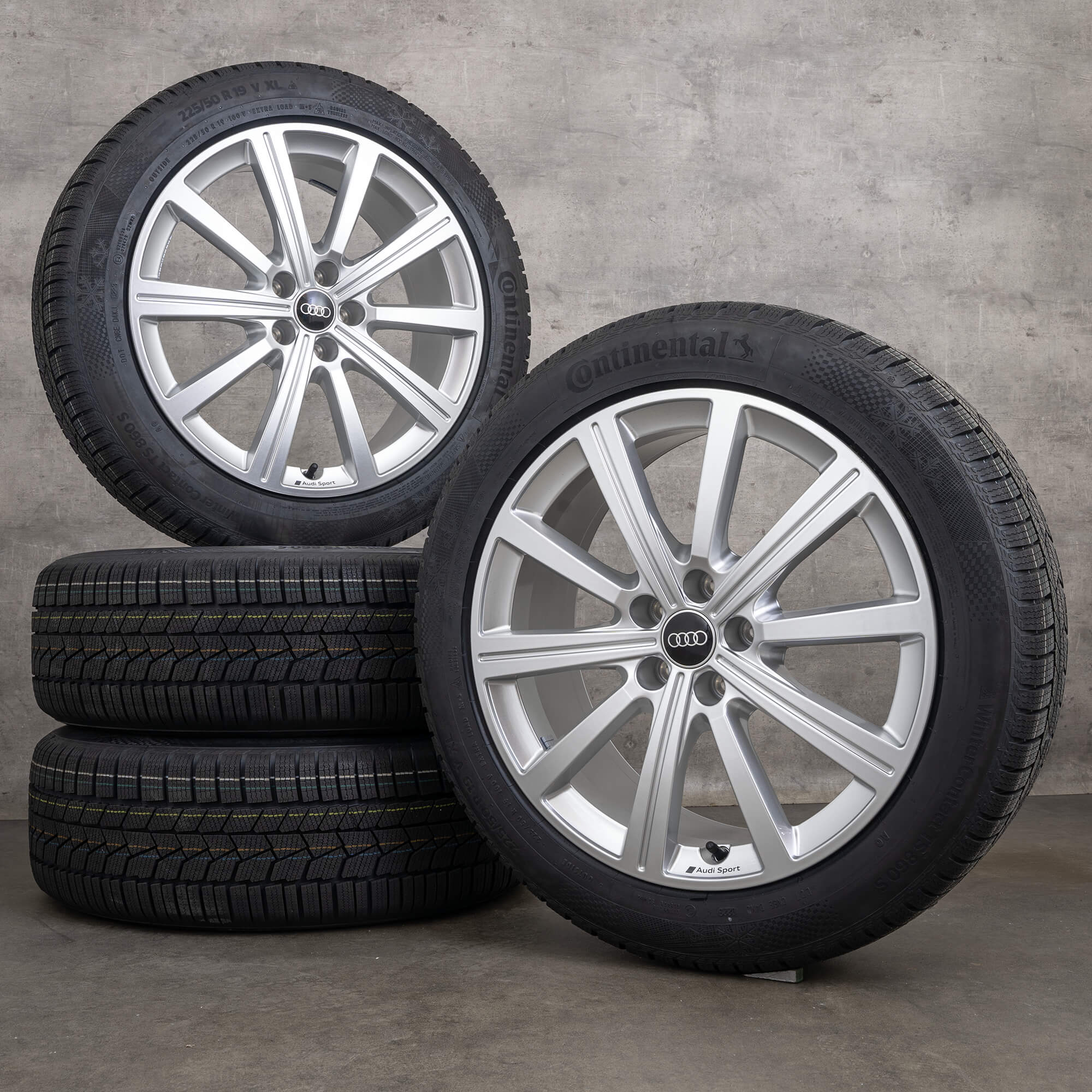 Audi RS Q3 F3 winter wheels 19 inch rims tires 83A601025AB silver NEW