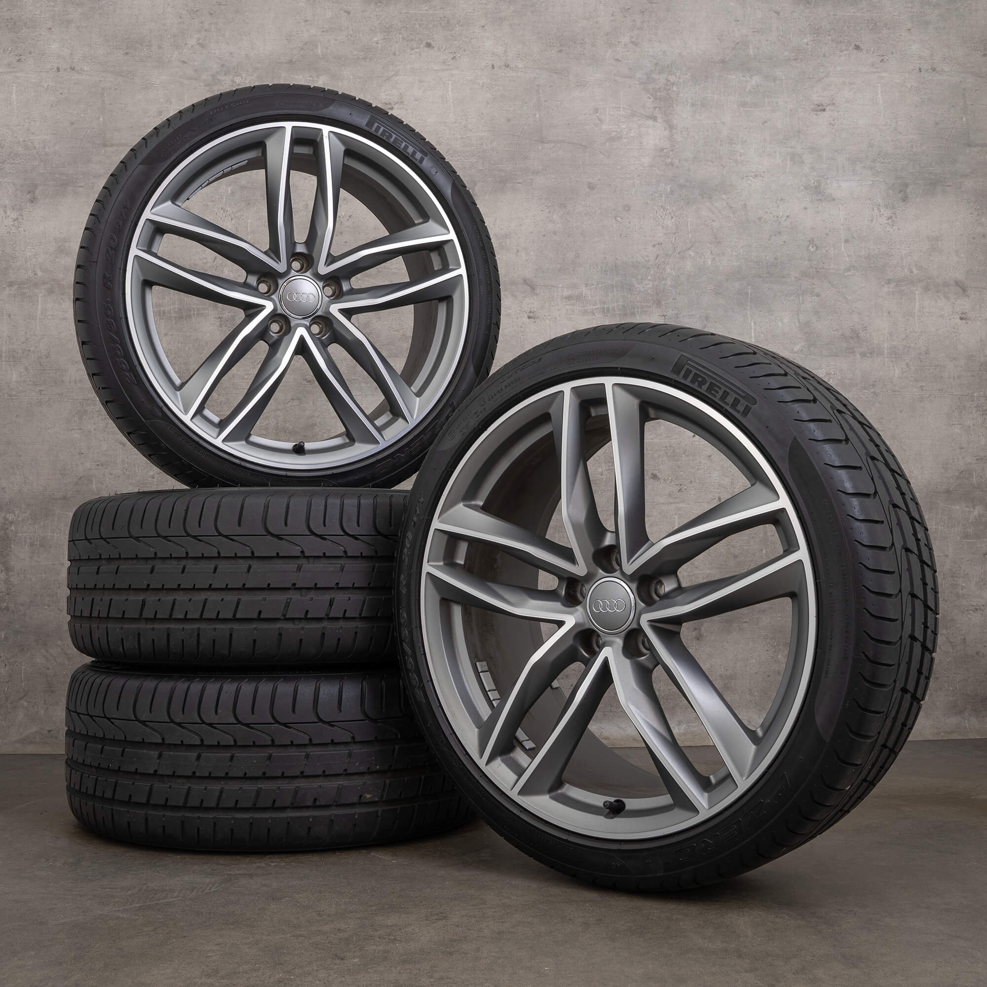 Audi A6 S6 4G C7 summer wheels 20 inch rims tires 4G9601025N aluminum