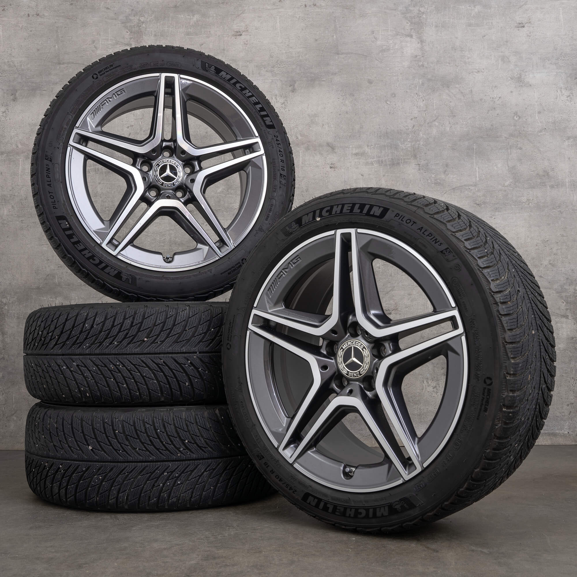 AMG Mercedes Benz C Class W205 C43 C450 Sport winter wheels 18 inch tires