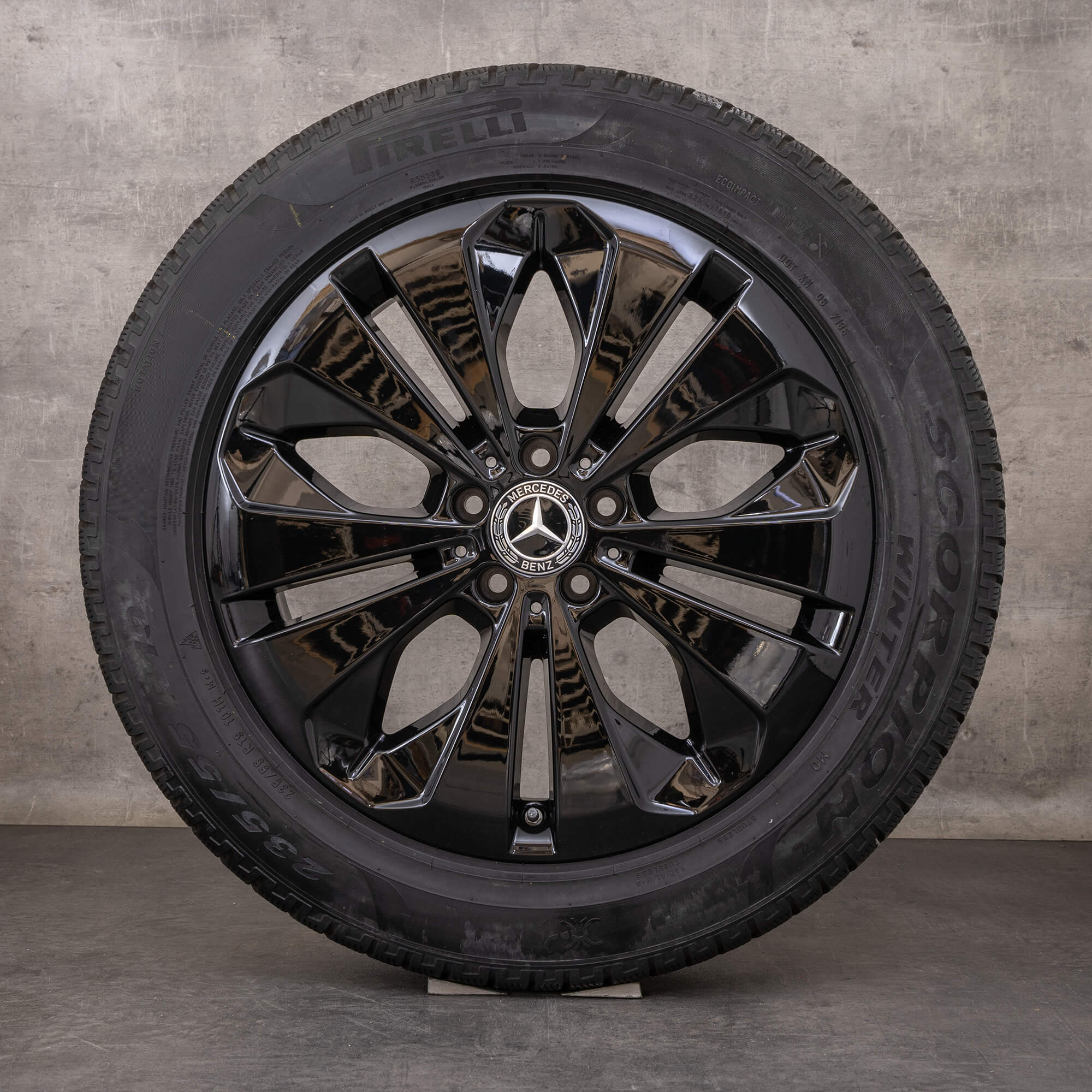 Original Mercedes Benz EQC jante vară 19 inch N293 A2934010200 negru lucios