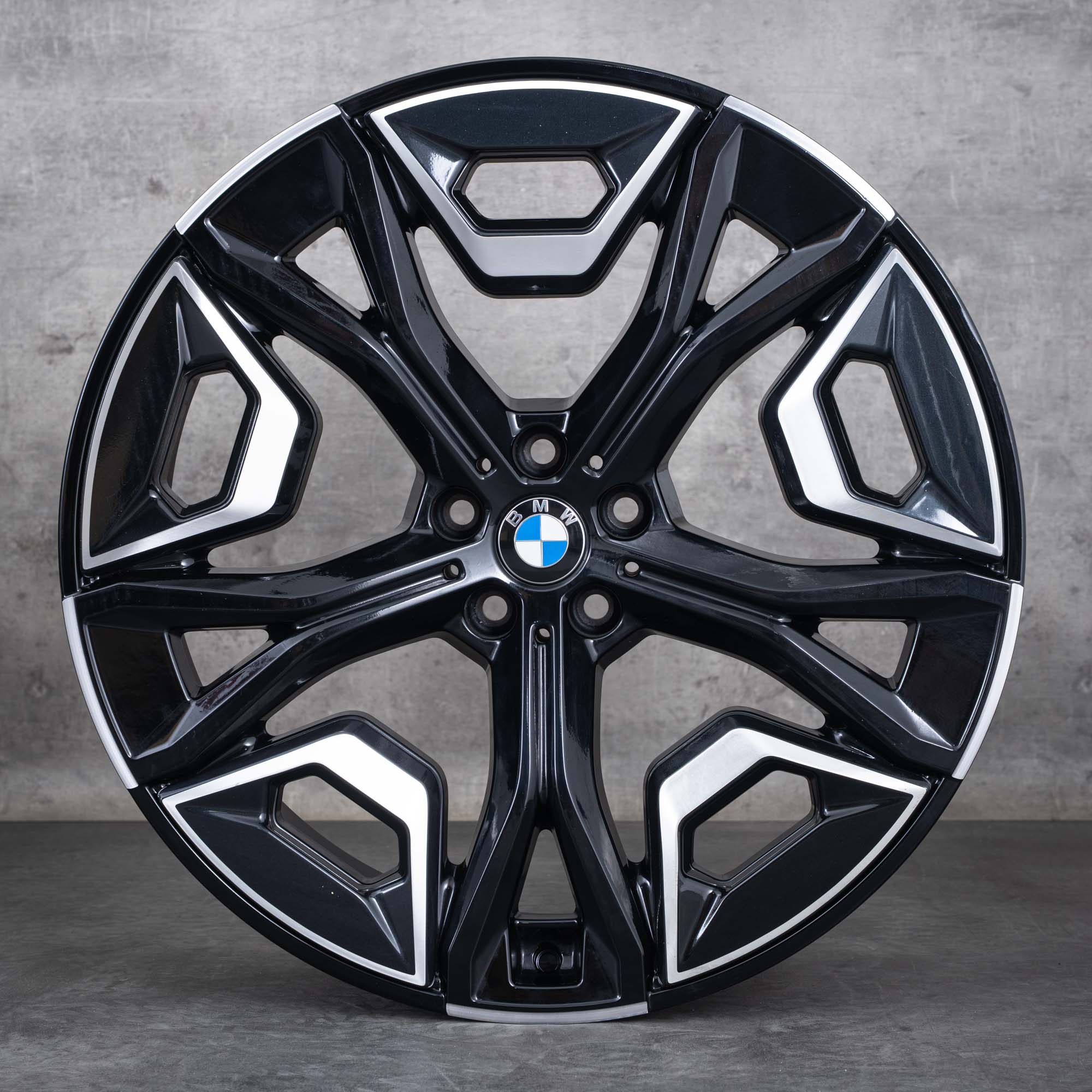 OEM BMW iX rims 22 inch i20 Styling 1020 5A02658 black polisched