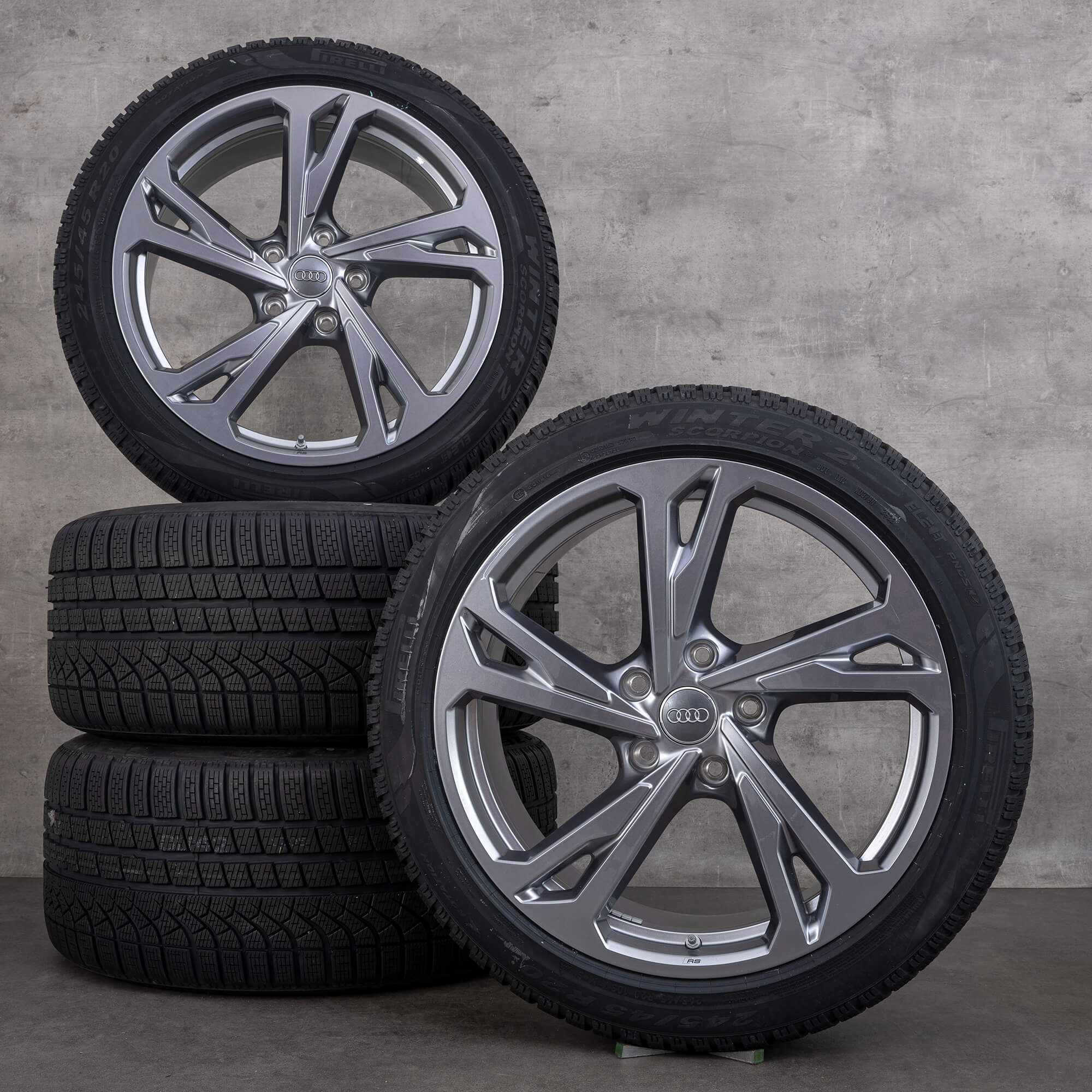 Audi 20 Inch Rims E Tron Gt Fw 4j Winter Tires Oem Wheels New