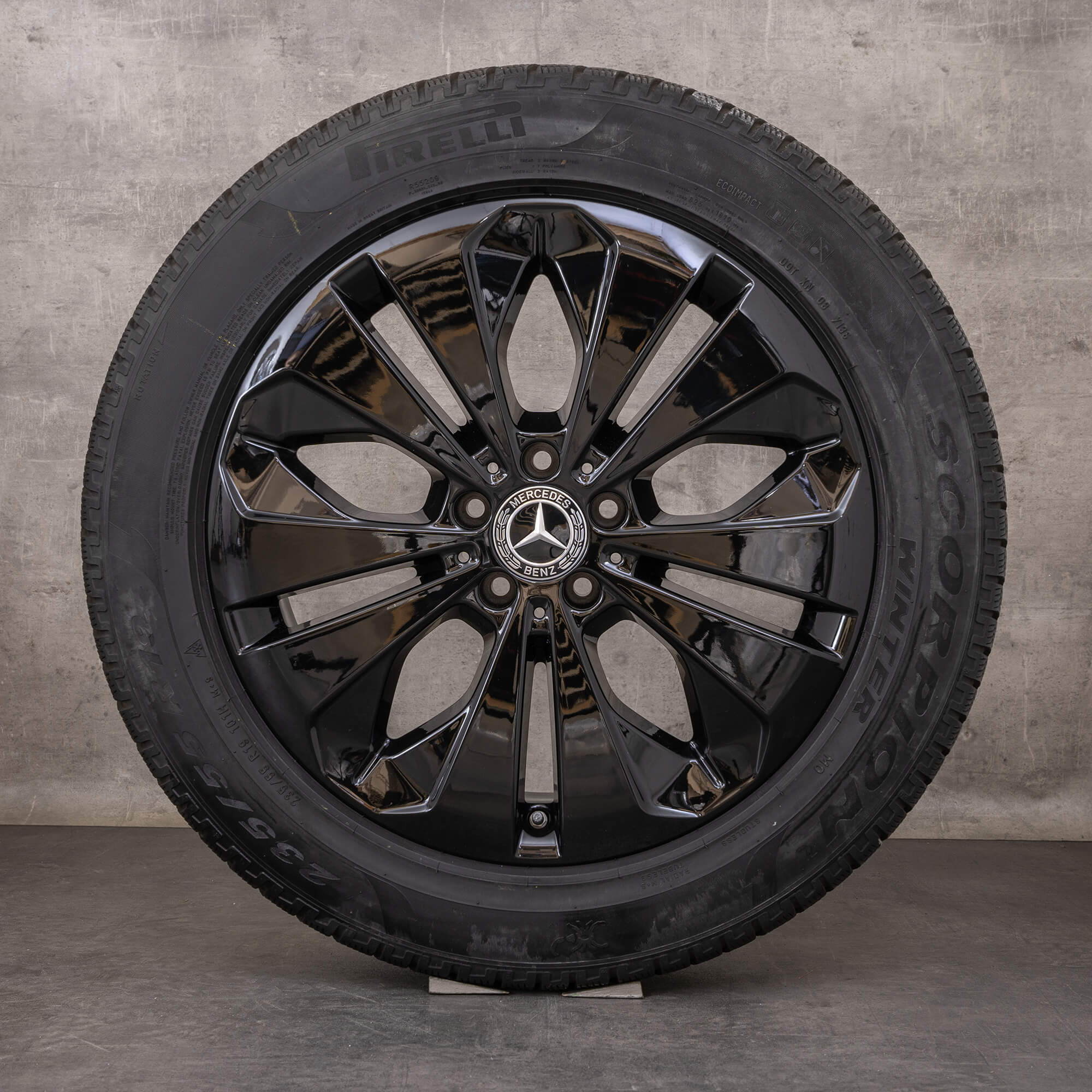 Original Mercedes Benz EQC jante vară 19 inch N293 A2934010200 negru lucios