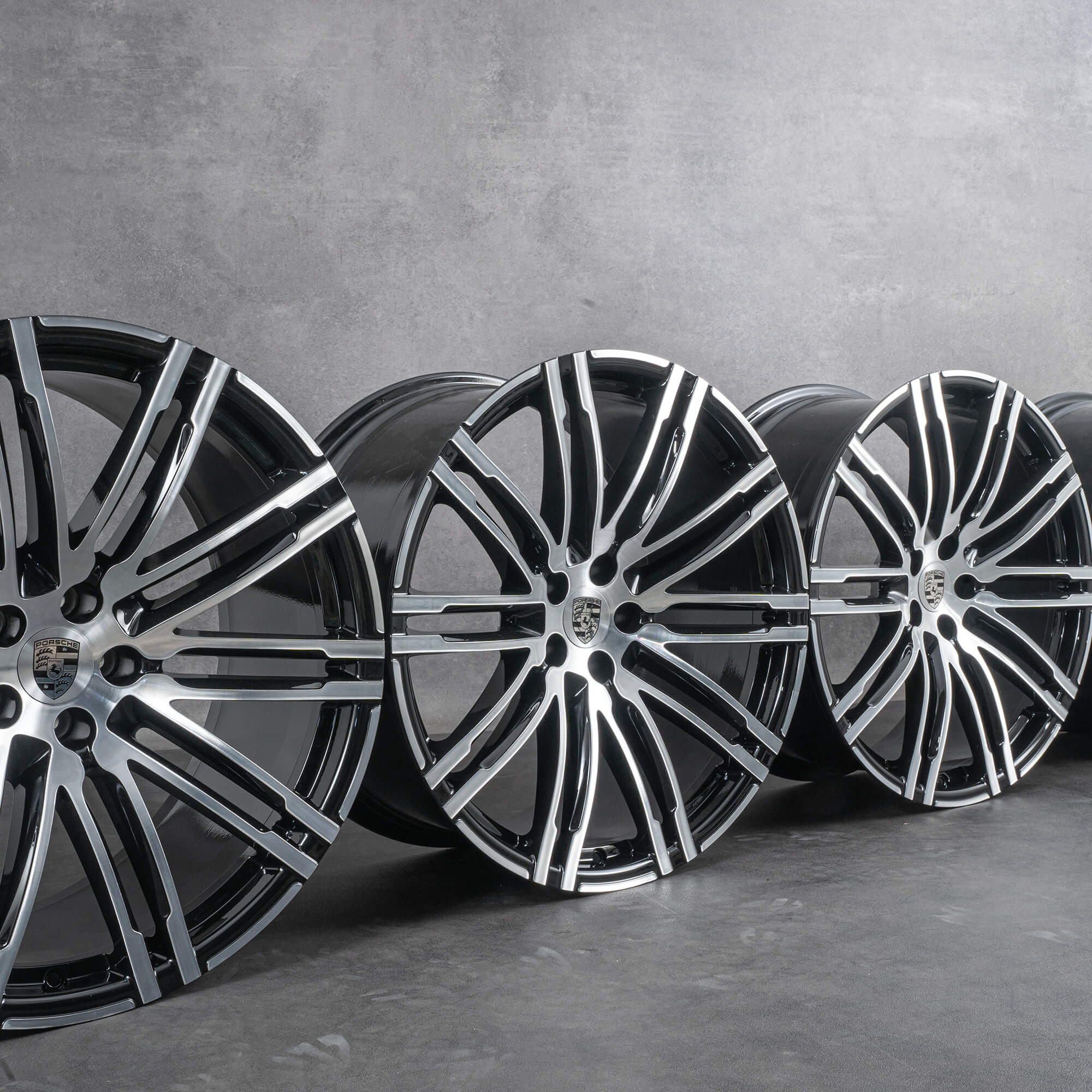 OEM Porsche Cayenne Rims 21 inch S 958 Turbo III 7P5601025AE Deep Black ...