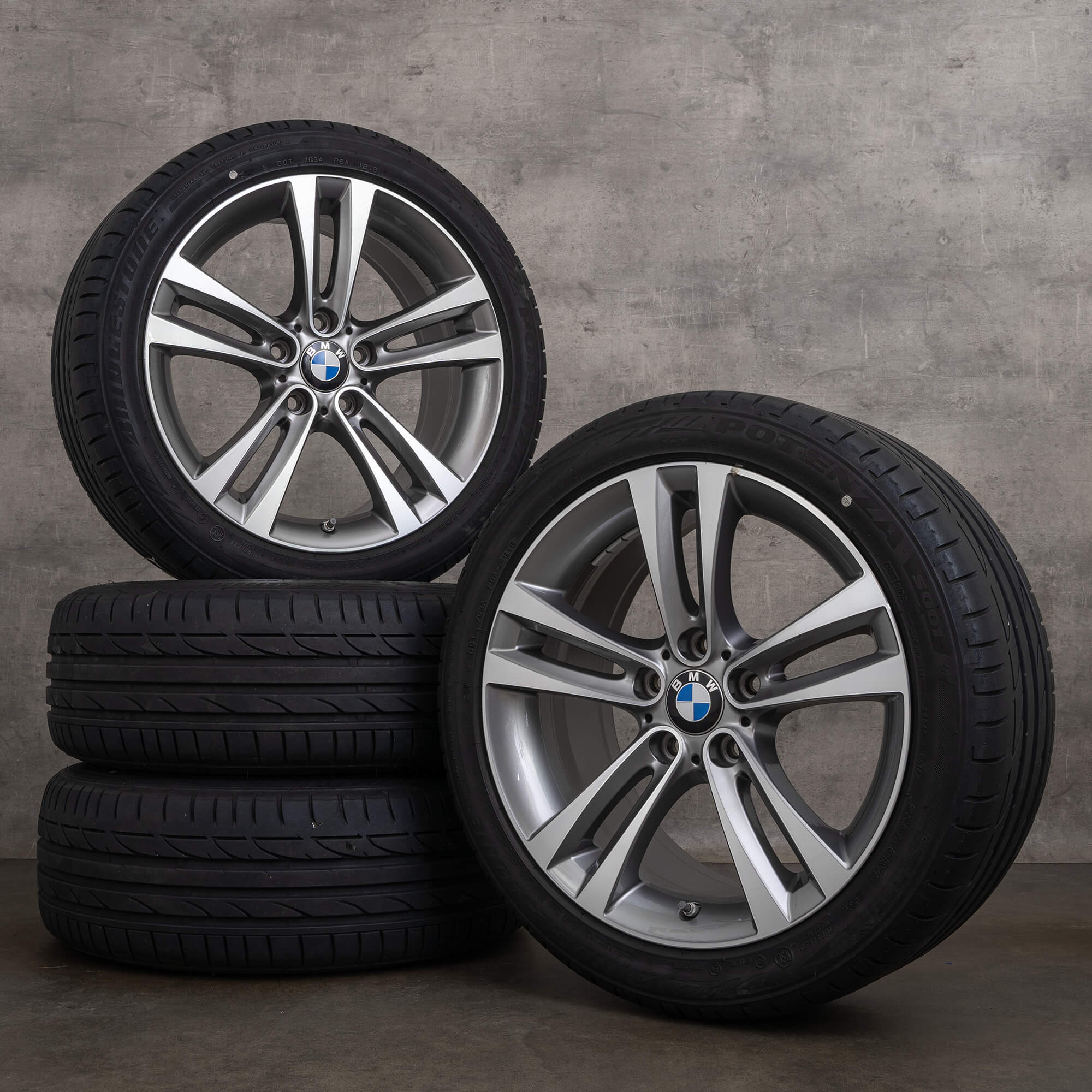 Original BMW 3er 4er Felgen 18 Zoll F30 F31 F32 F33 F36 Sommerräder Styling 397 6796247 6868378 ...