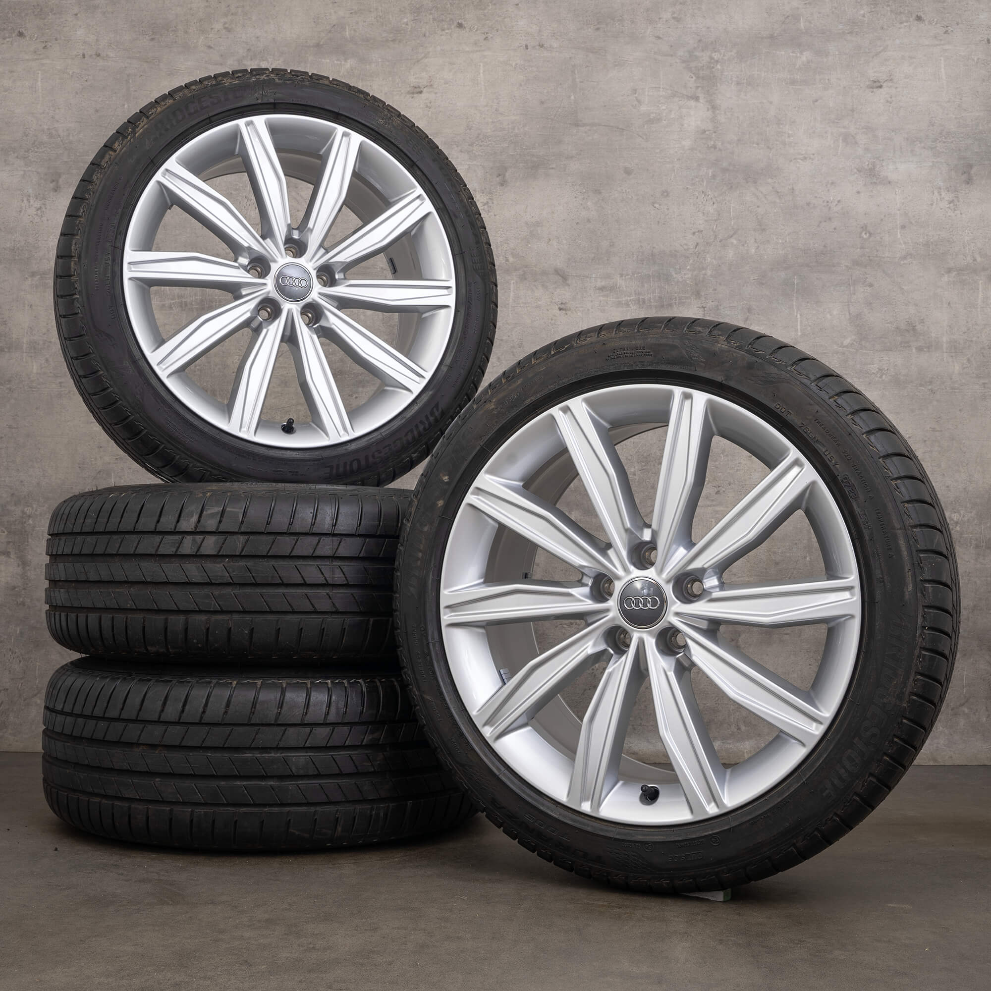 Original Audi A6 S6 4K C8 19 inch summer tires 4K0601025G rims silver