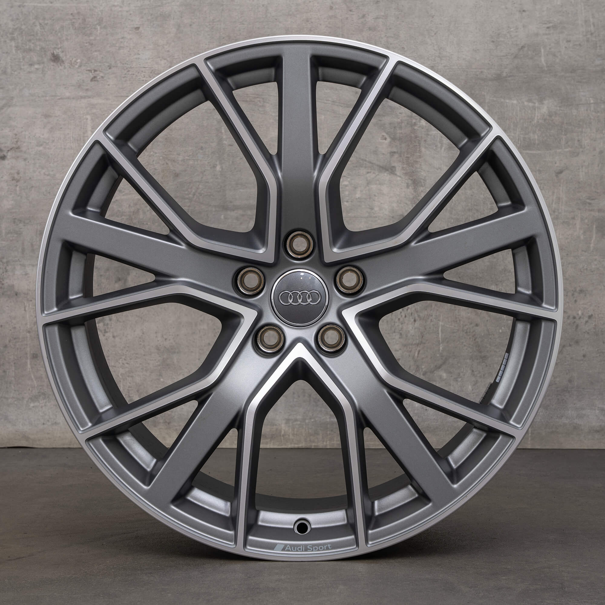 Audi A5 S5 B9 F5 8W 20 inch alloy rims titanium matt polished ...
