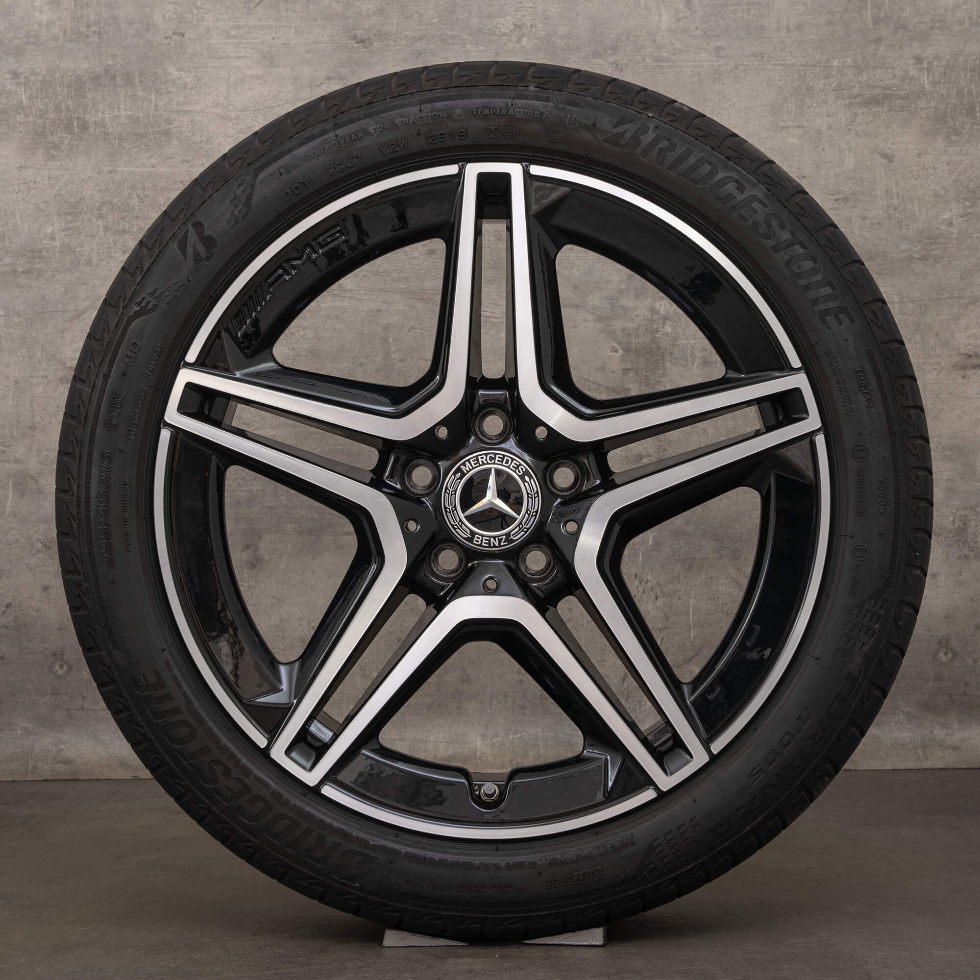 Original AMG Mercedes AB Class W177 W247 CLA X118 18 inch summer tires rims
