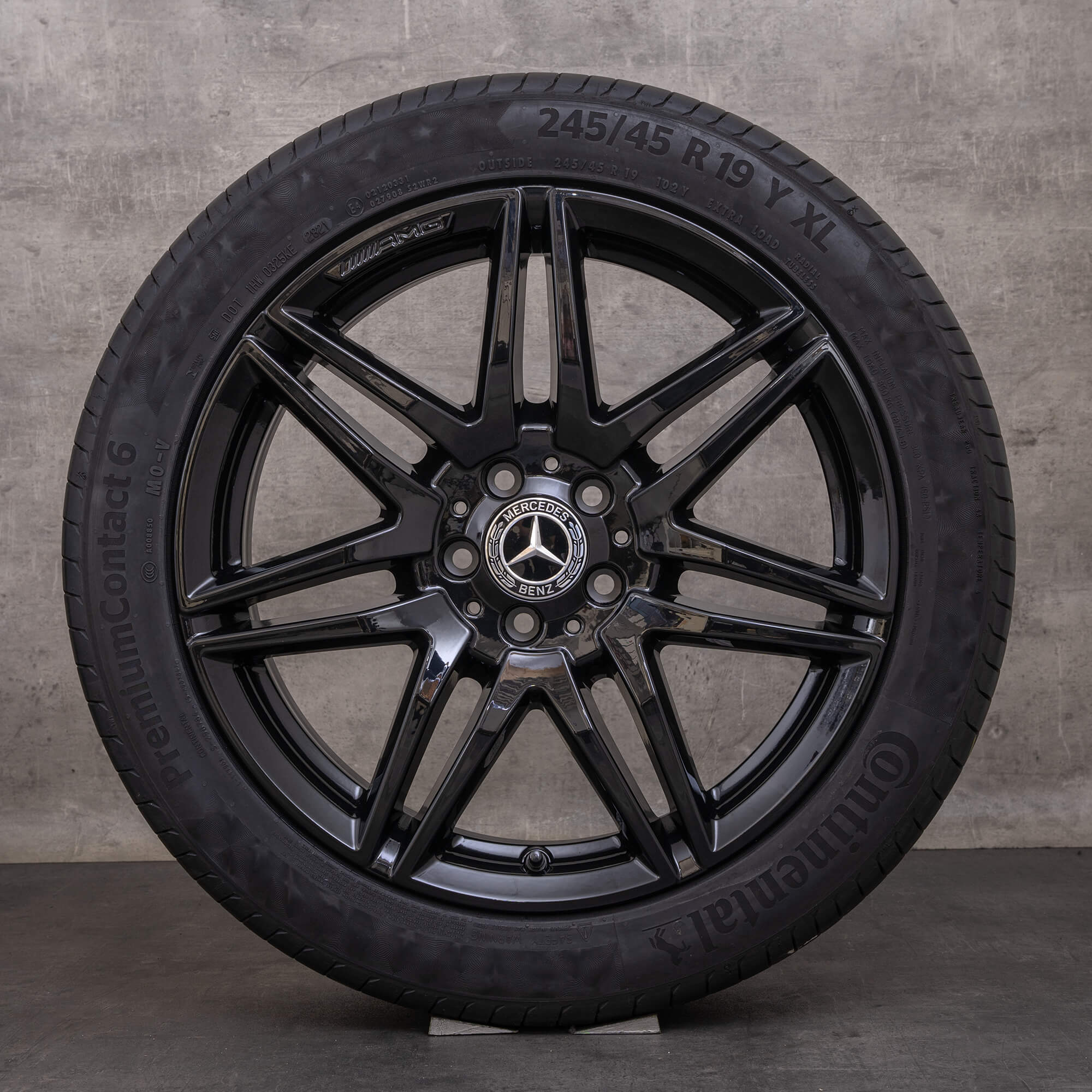 OEM Mercedes Benz V-Class AMG rims 19 inch W447 Vito summer wheels A4474015100 black glossy