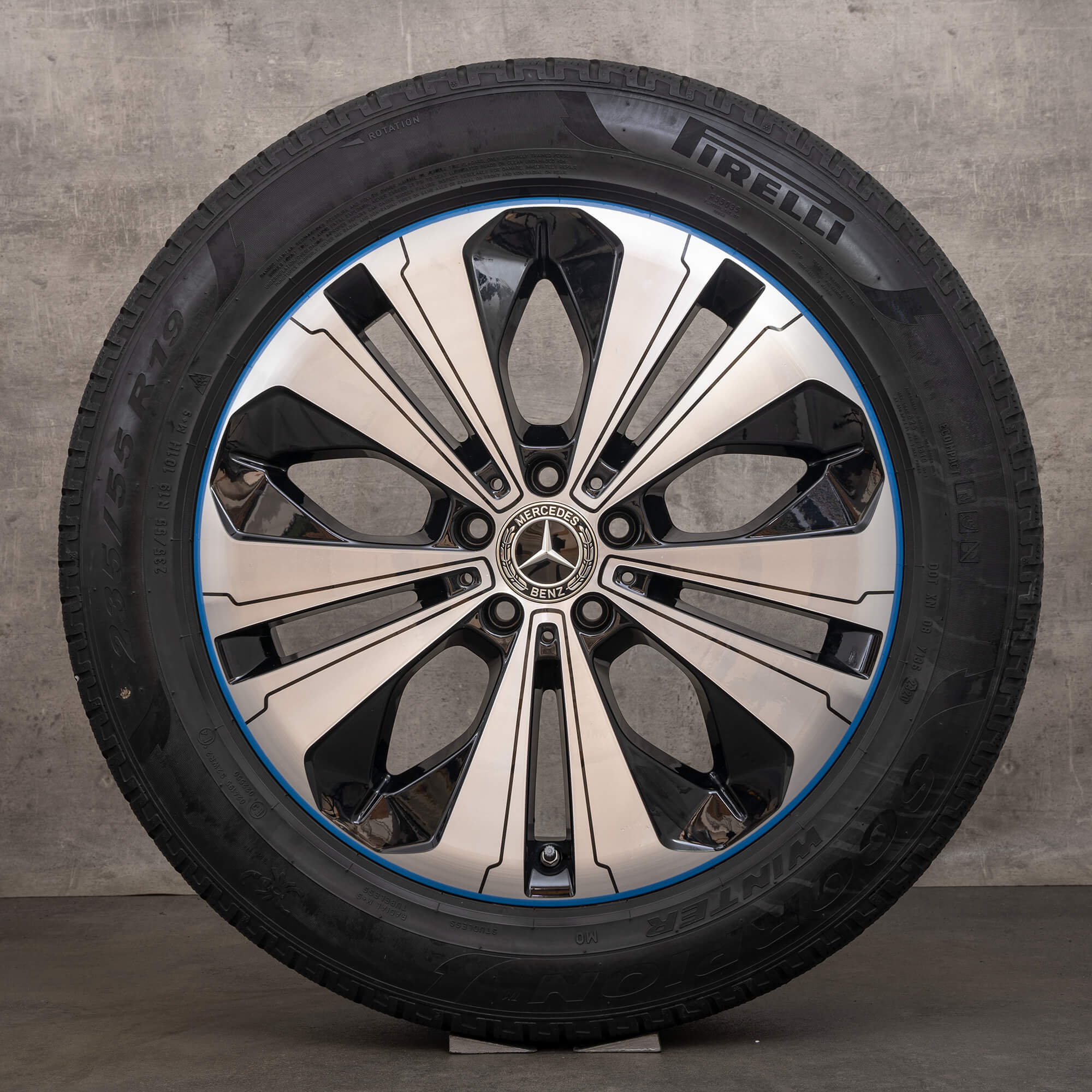 Mercedes-Benz EQC N293 winter wheels tires 19 inch rims 5 double spokes