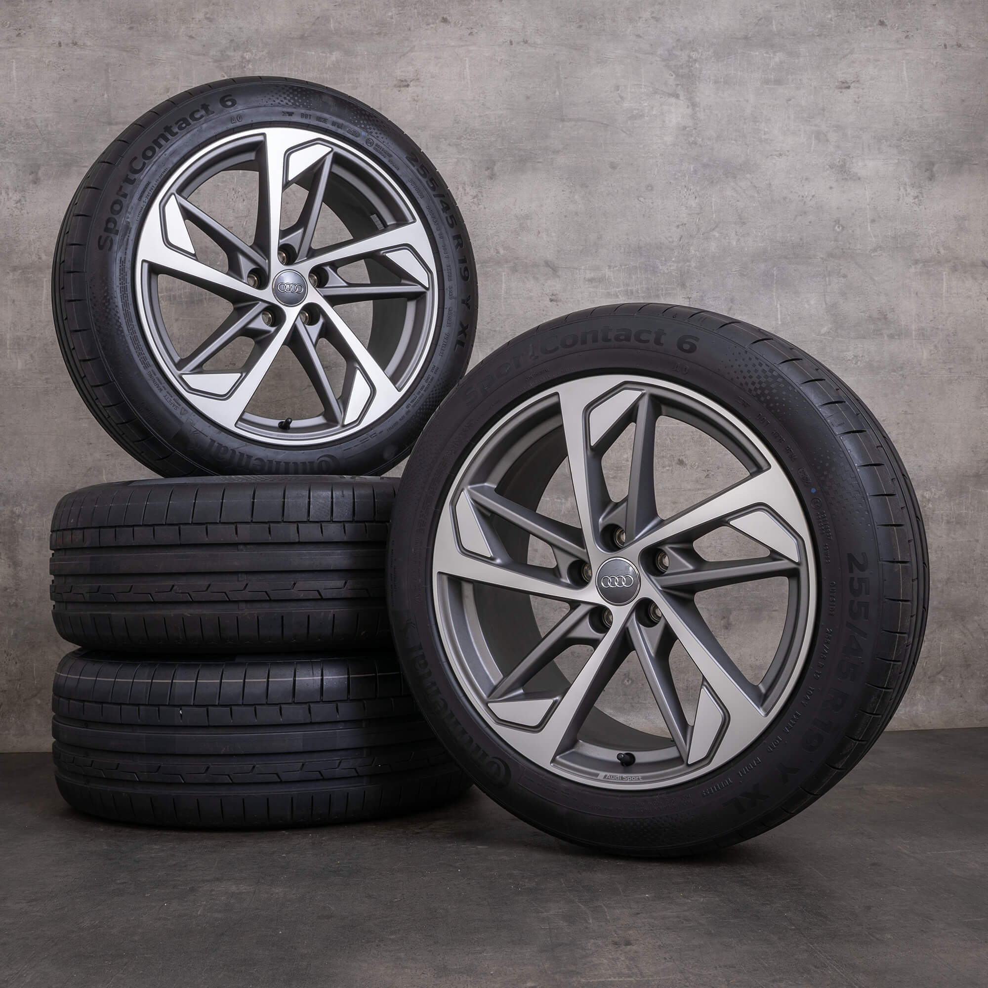 OEM Audi Q3 rims 19 inch F3 summer wheels 83A601025 Trapezoid titan ...