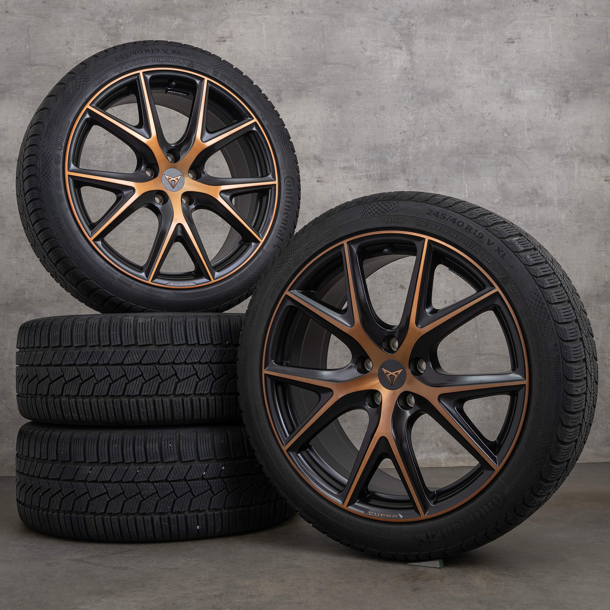 Seat Cupra Ateca winter wheels 19 inch rims tires 575601025AN copper