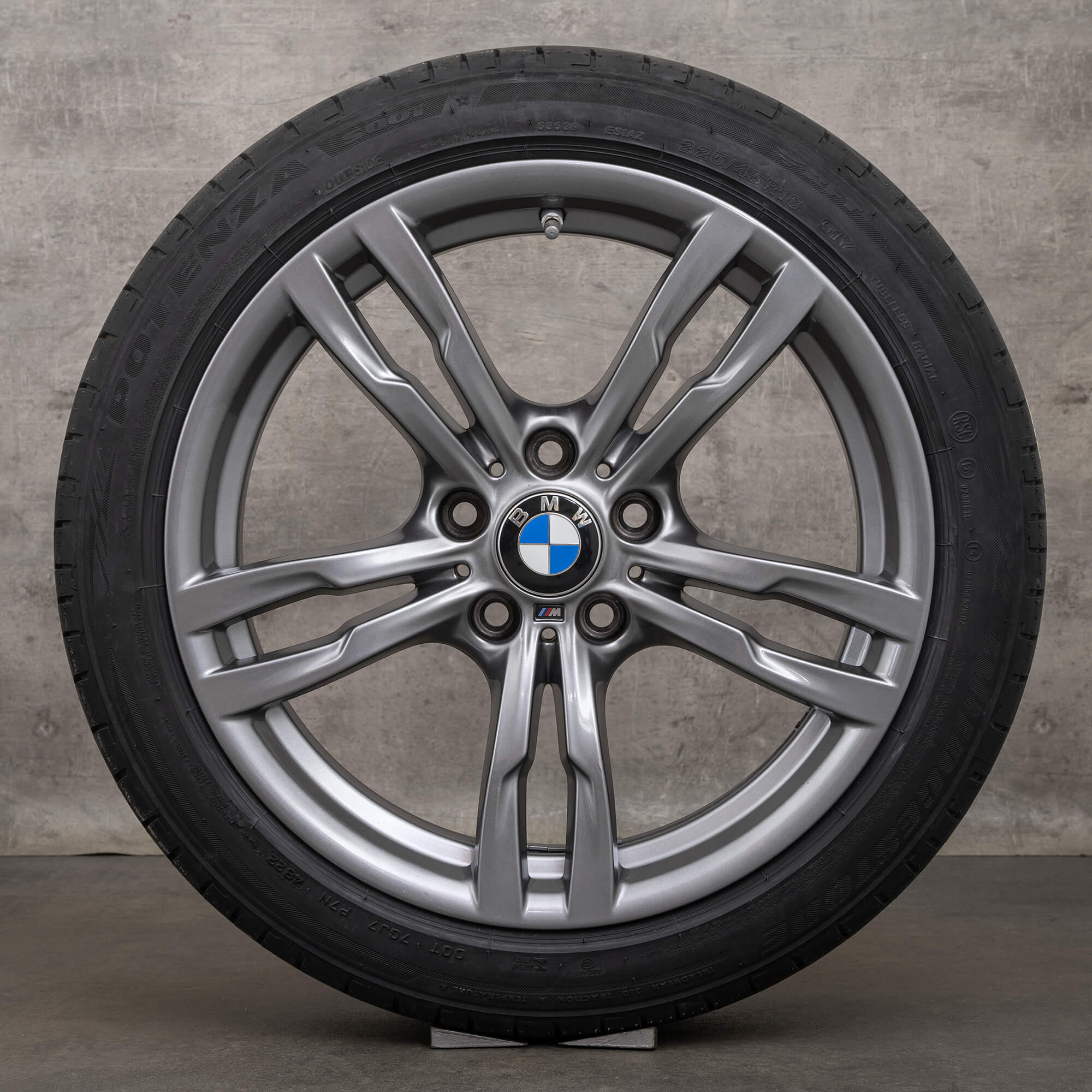 BMW 18 inch rims 3 series F30 F31 4 F32 F33 F36 M441 summer tires wheels