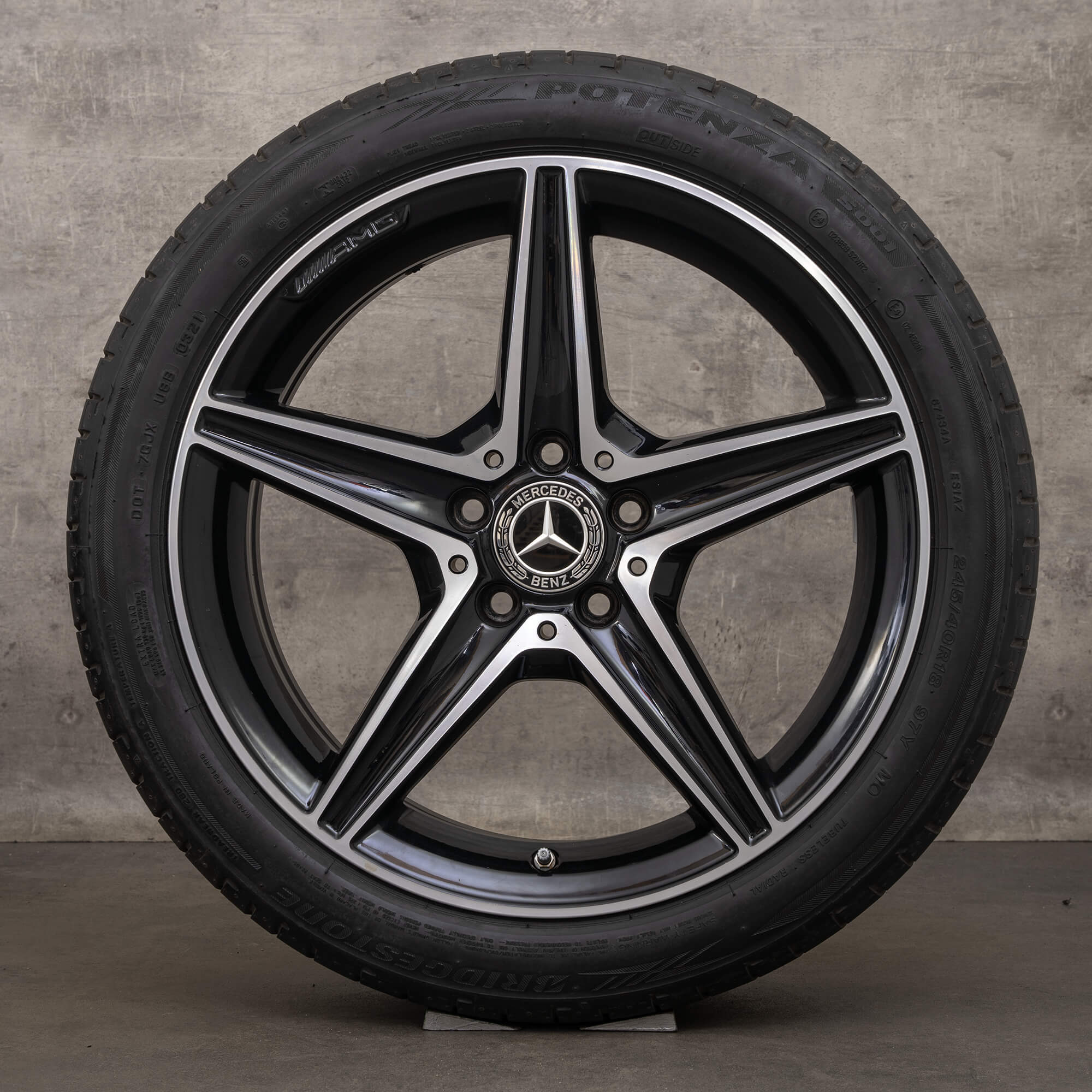 Original AMG Mercedes W205 S205 C205 A205 18 inch summer tires A2054011100