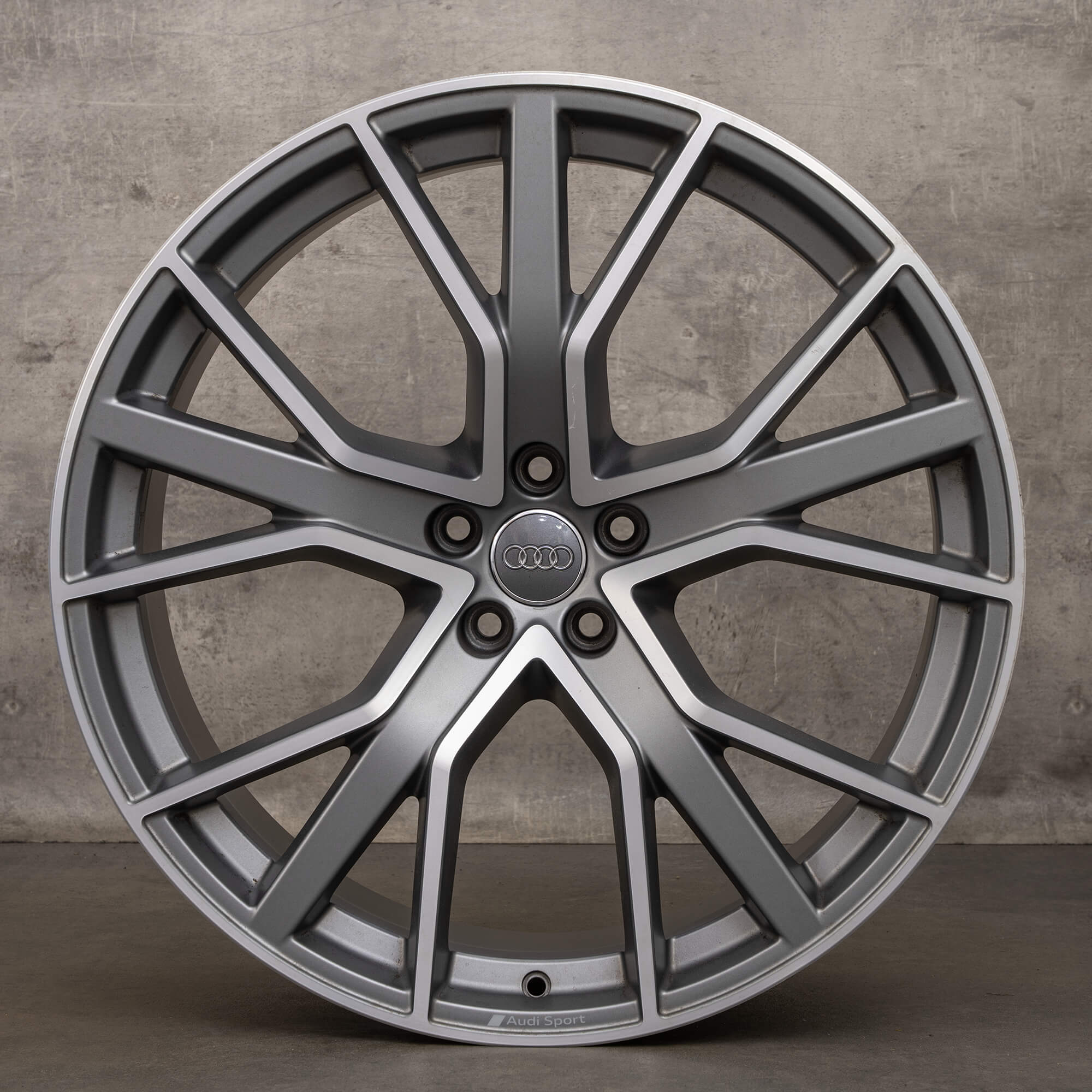 OEM Audi Q7 SQ7 4M 22 inch rims 4M0601025CP titanium matt Y-spoke design