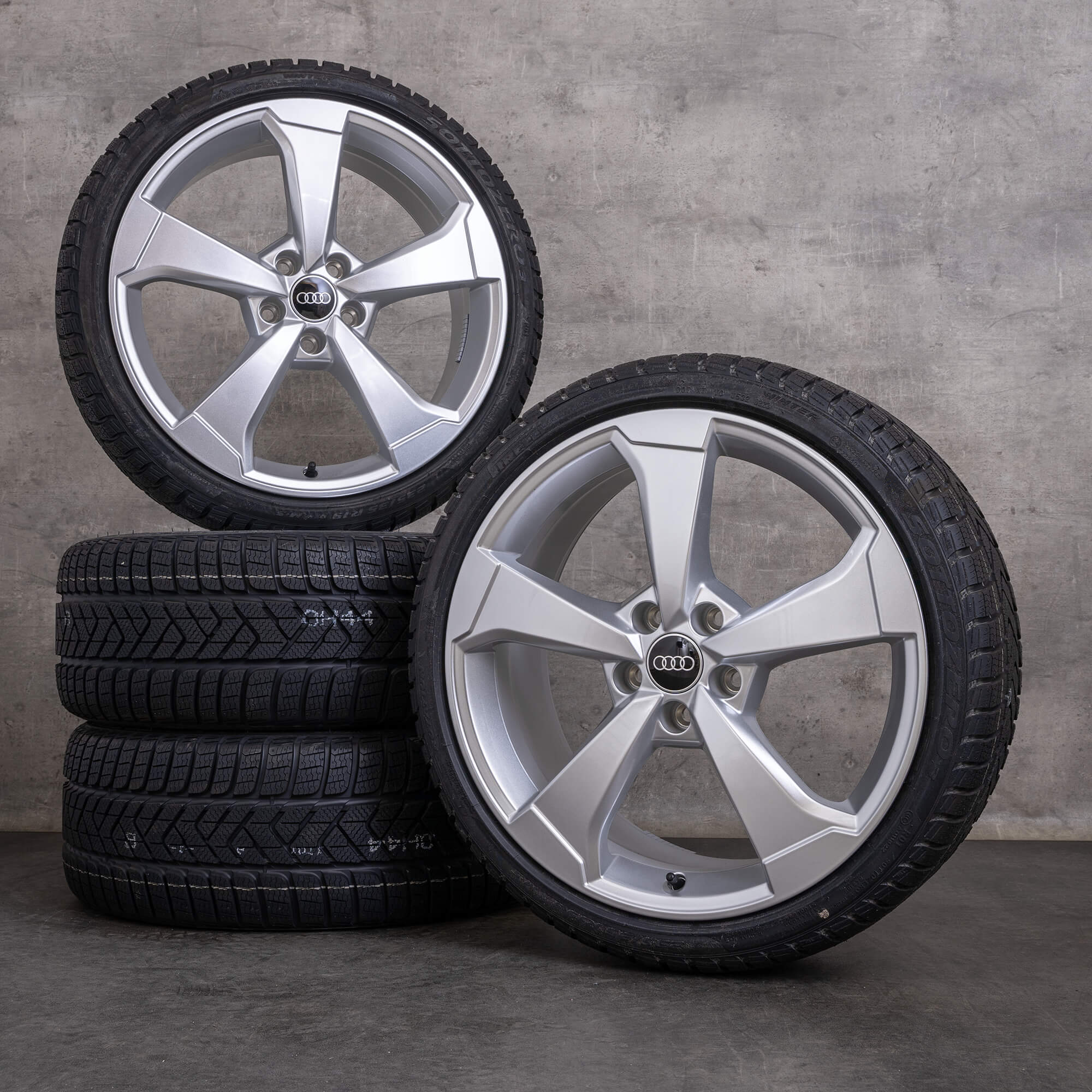 OEM Audi A3 S3 snow tire packages 19 inch 8V rims 8V0601025CE silver ...