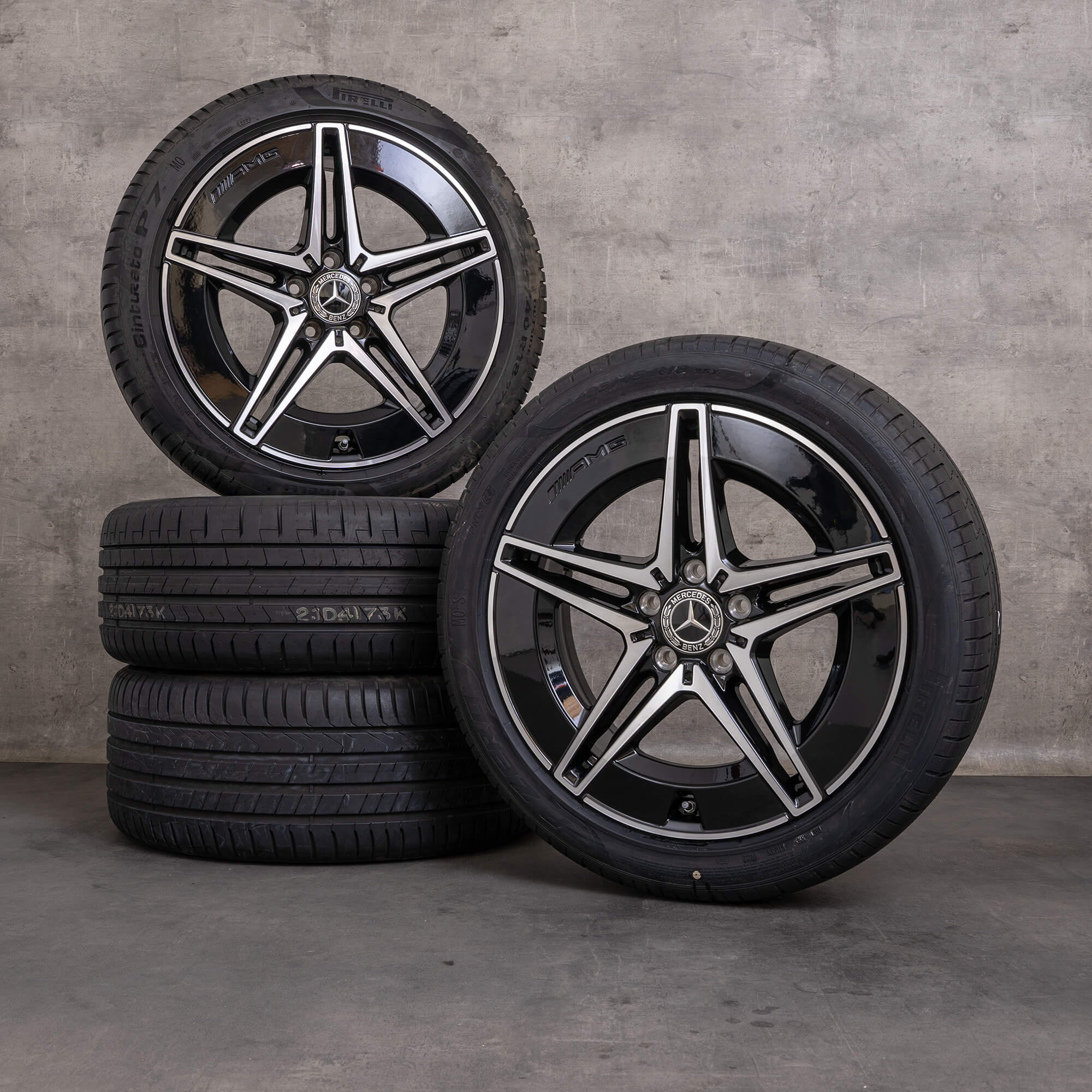 OEM Mercedes Benz C-Class 18 inch AMG rims W206 S206 summer tires ...