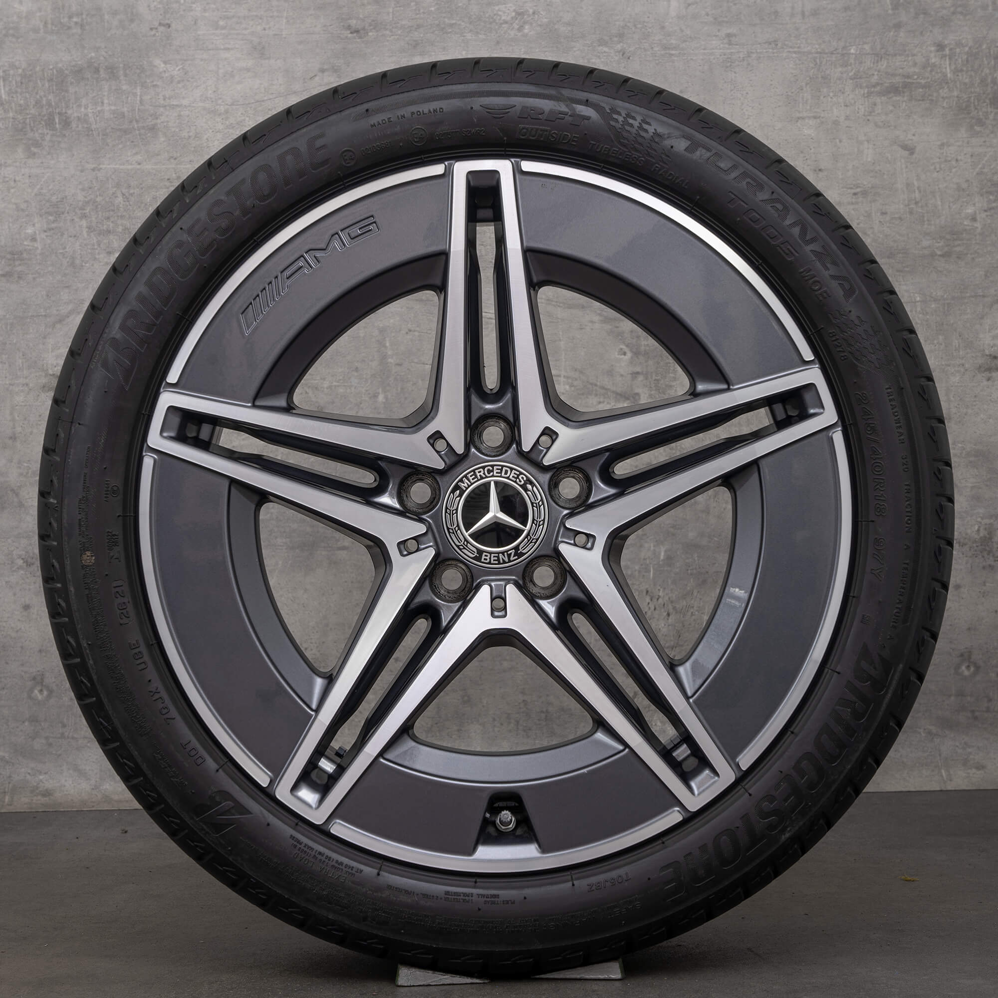 AMG Mercedes Benz C-Klasse W206 S206 Sommerreifen 18 Zoll Felgen ...