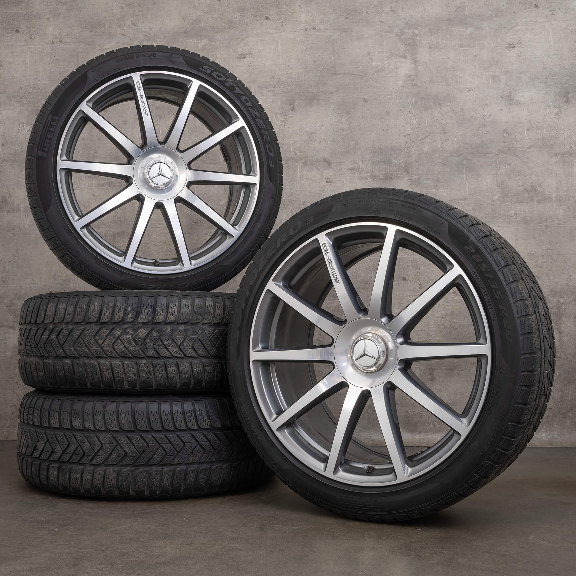 Original AMG Mercedes S63 S65 W222 S217 C217 20 inch rims winter tires