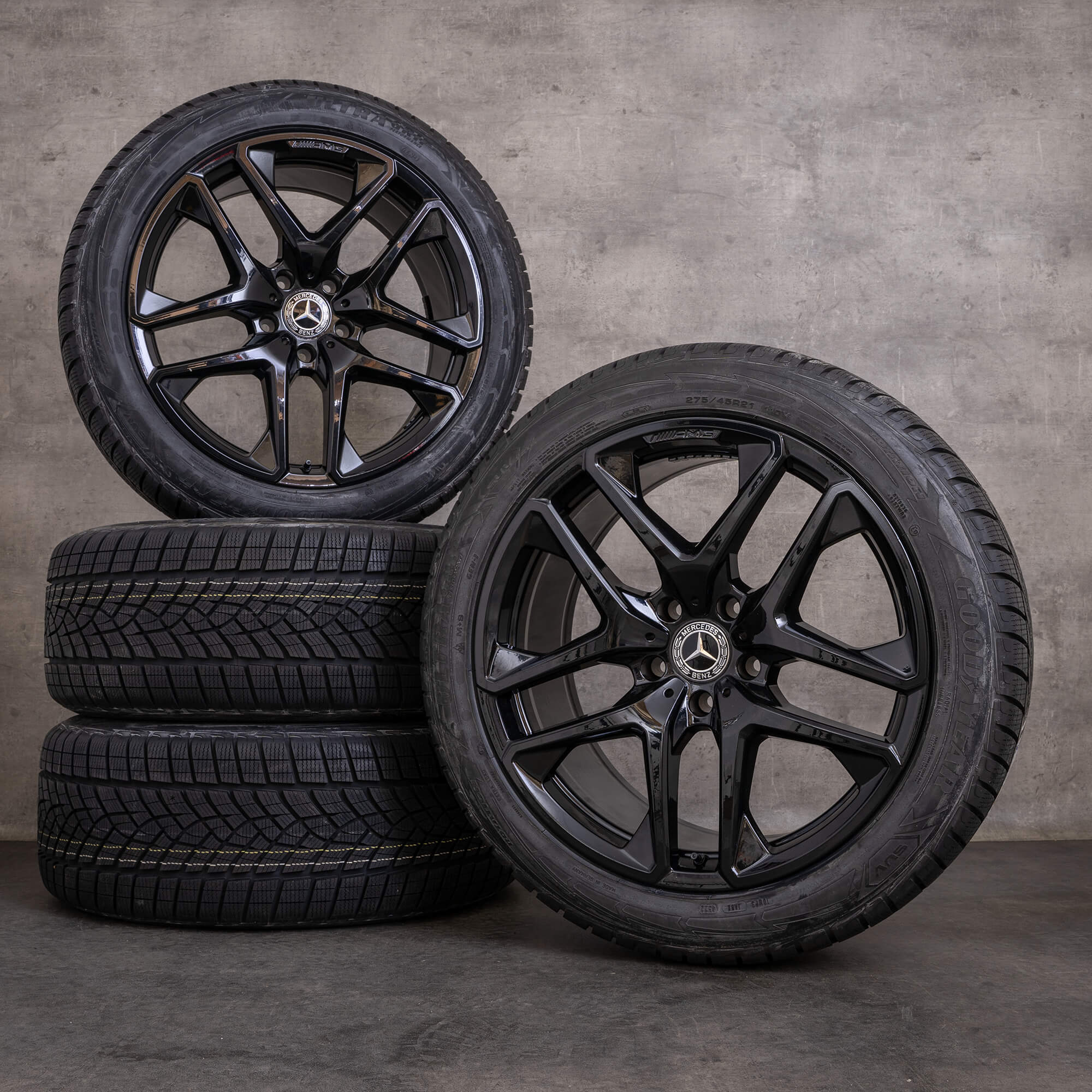 Original Mercedes Benz G-Klass G63 AMG vinterhjul 21 tum W463A W465 fälgar / fälg A4634011900 ...