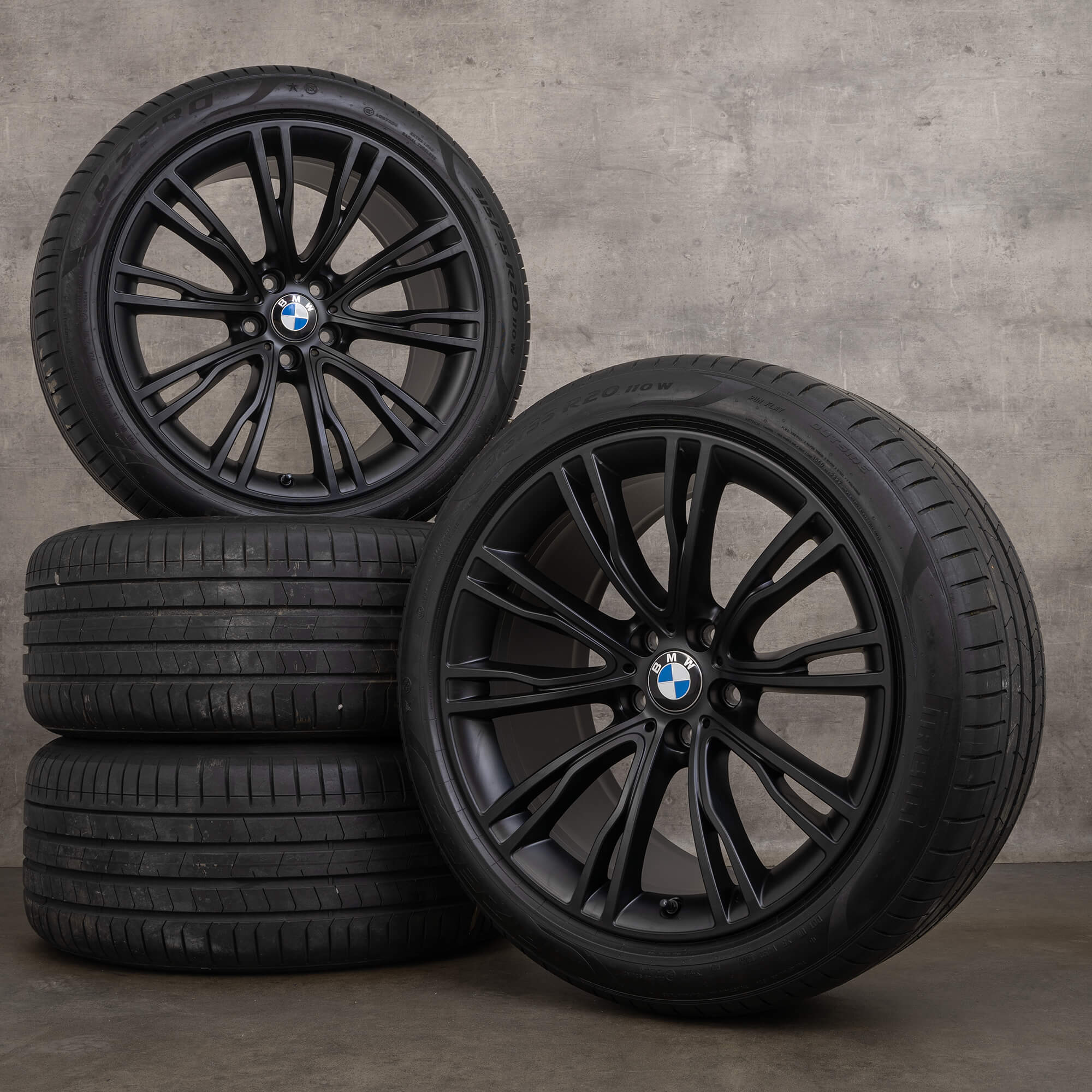 Original BMW X5 E70 F15 X6 F16 20 inch summer tires 551 rims 7847310 ...