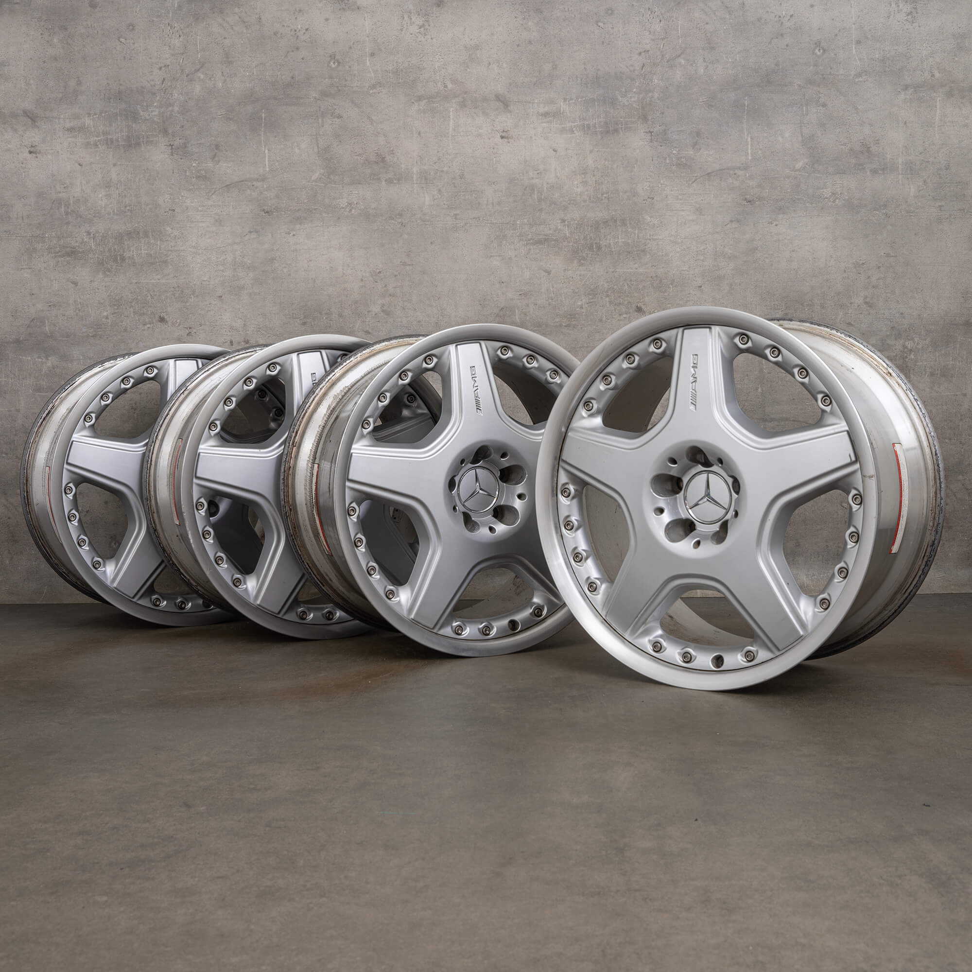 Original AMG Mercedes M-Klasse ML W163 19 Zoll Felgen A1634000302 silber