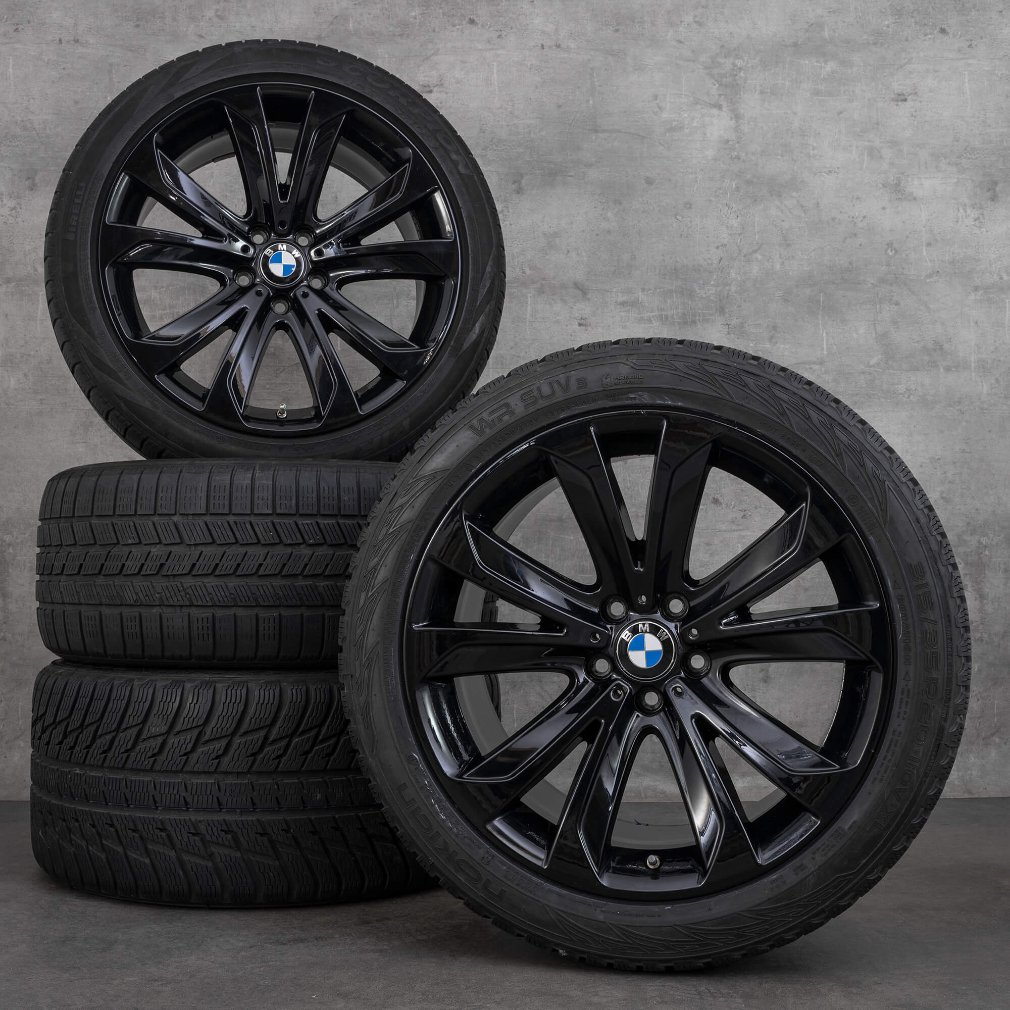 BMW X5 E70 F15 X6 F16 20 inch winter tires OEM wheels Styling 491