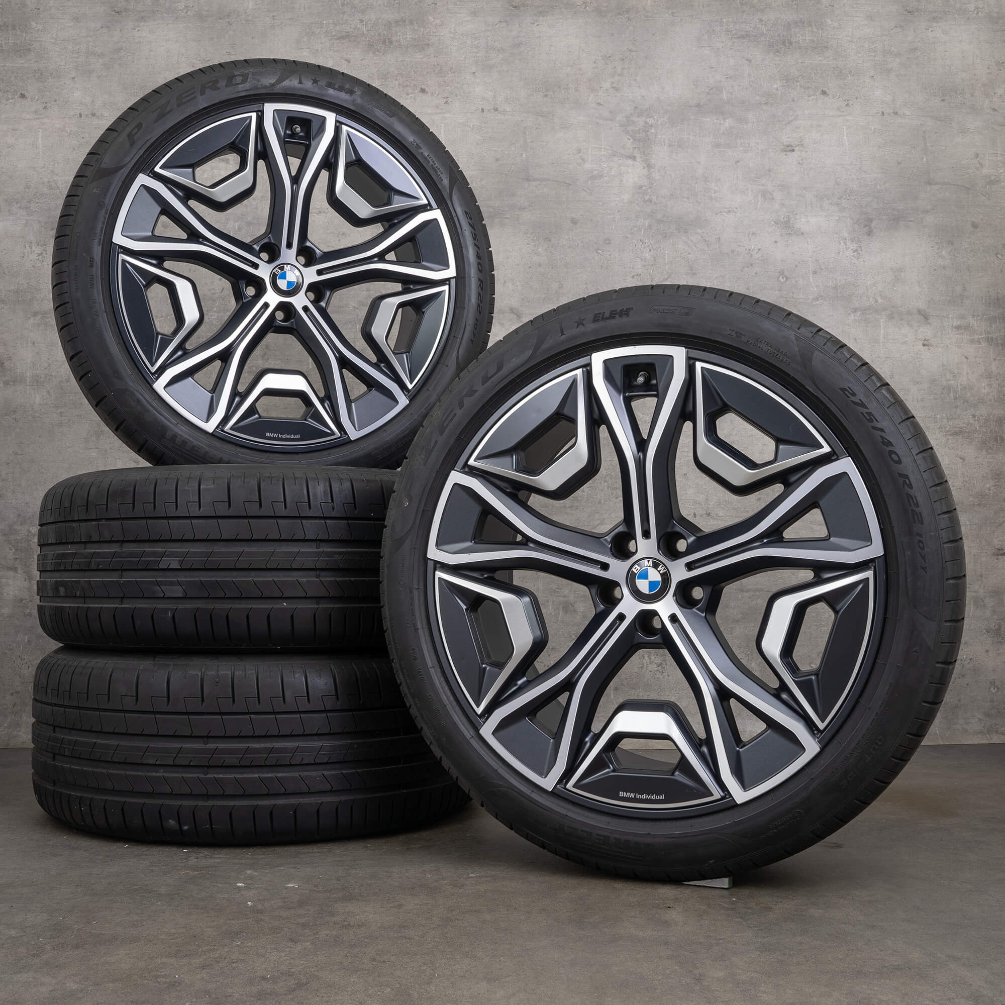 BMW iX i20 summer wheels 22 inch rims tires styling 1021 5A02659 black