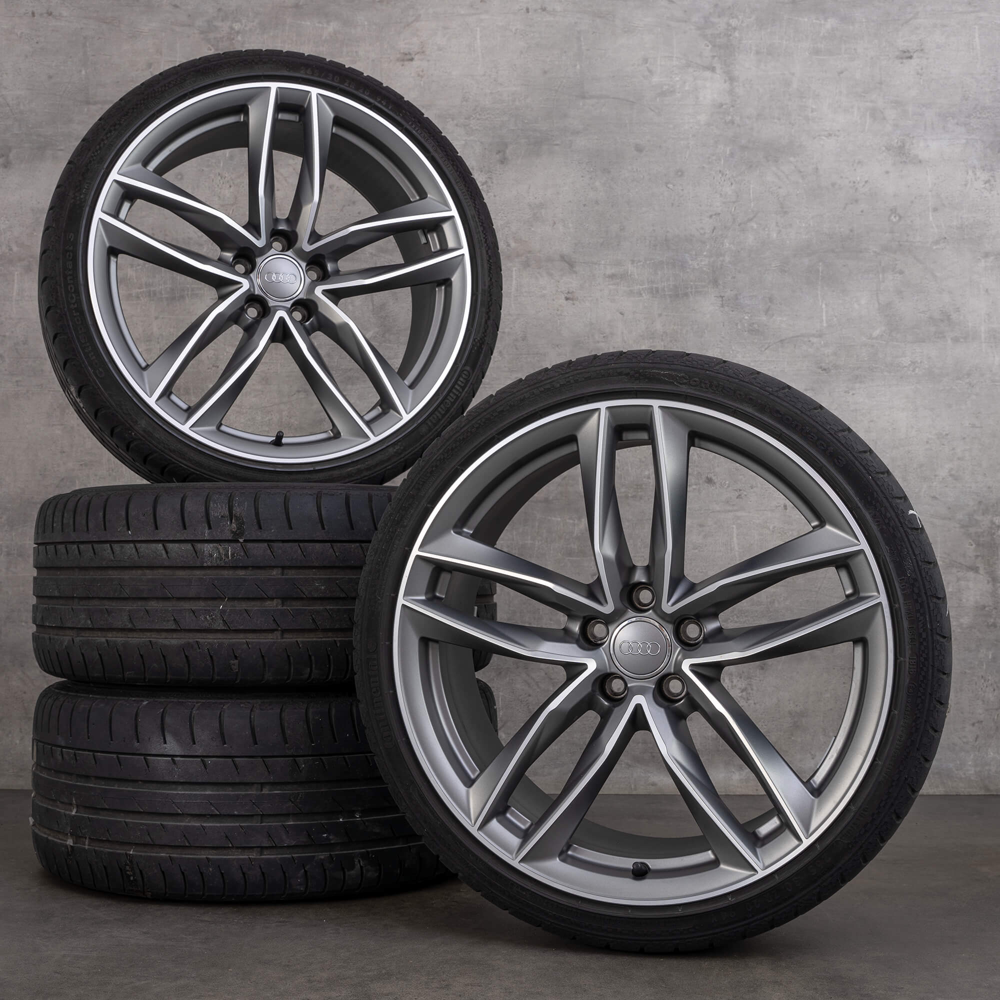 Audi A5 S5 B8 8T summer wheels 19 inch tires rims 8T0601025DG