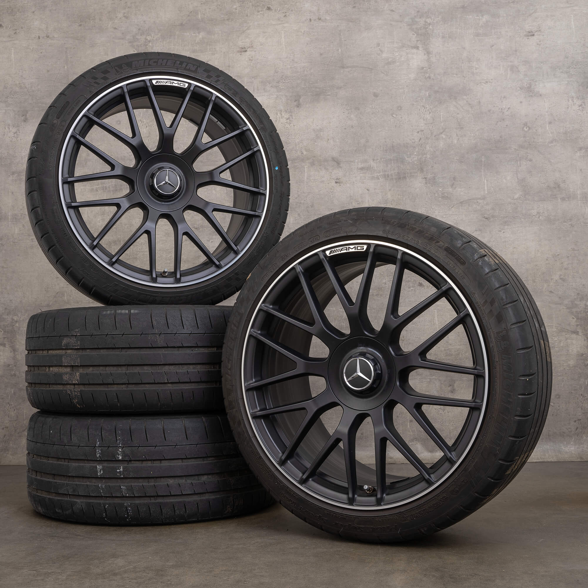 OEM AMG Mercedes C63 S W205 S205 19 inch summer tires rims A2054011700