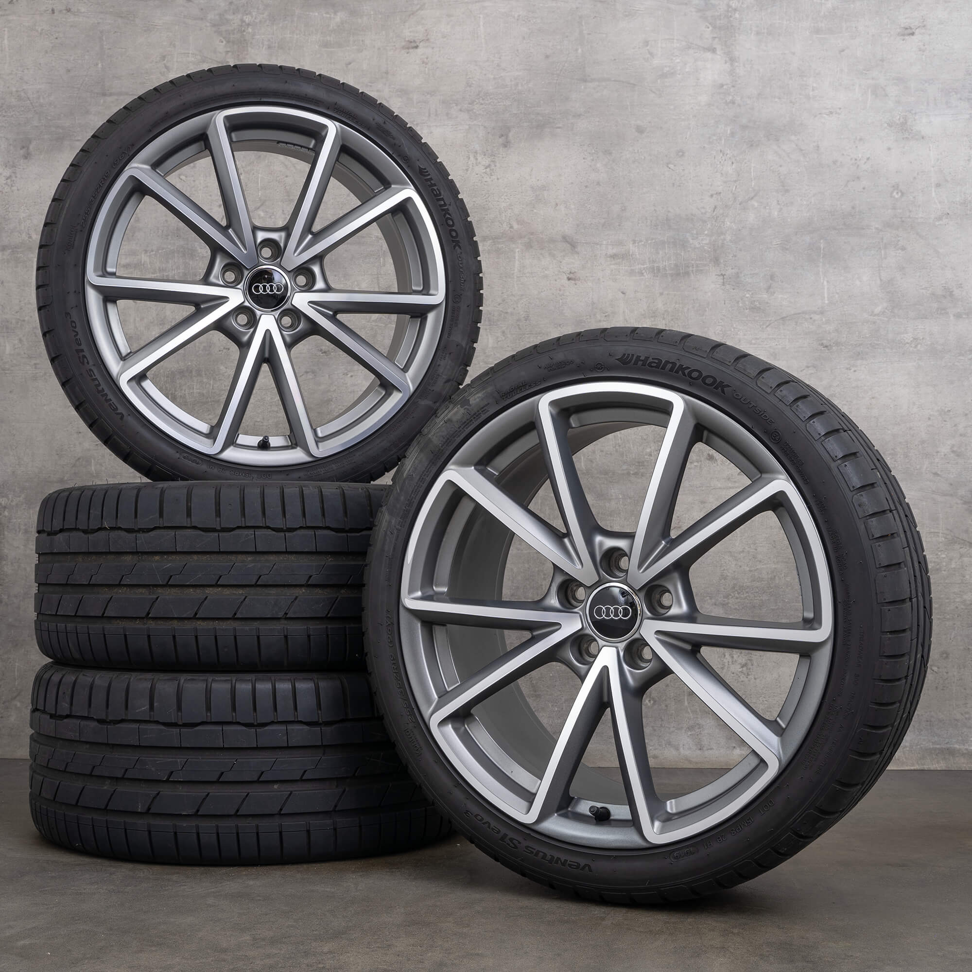 Audi A4 S4 B8 8K summer wheels 19 inch rims tires rotor 8K0601025CT