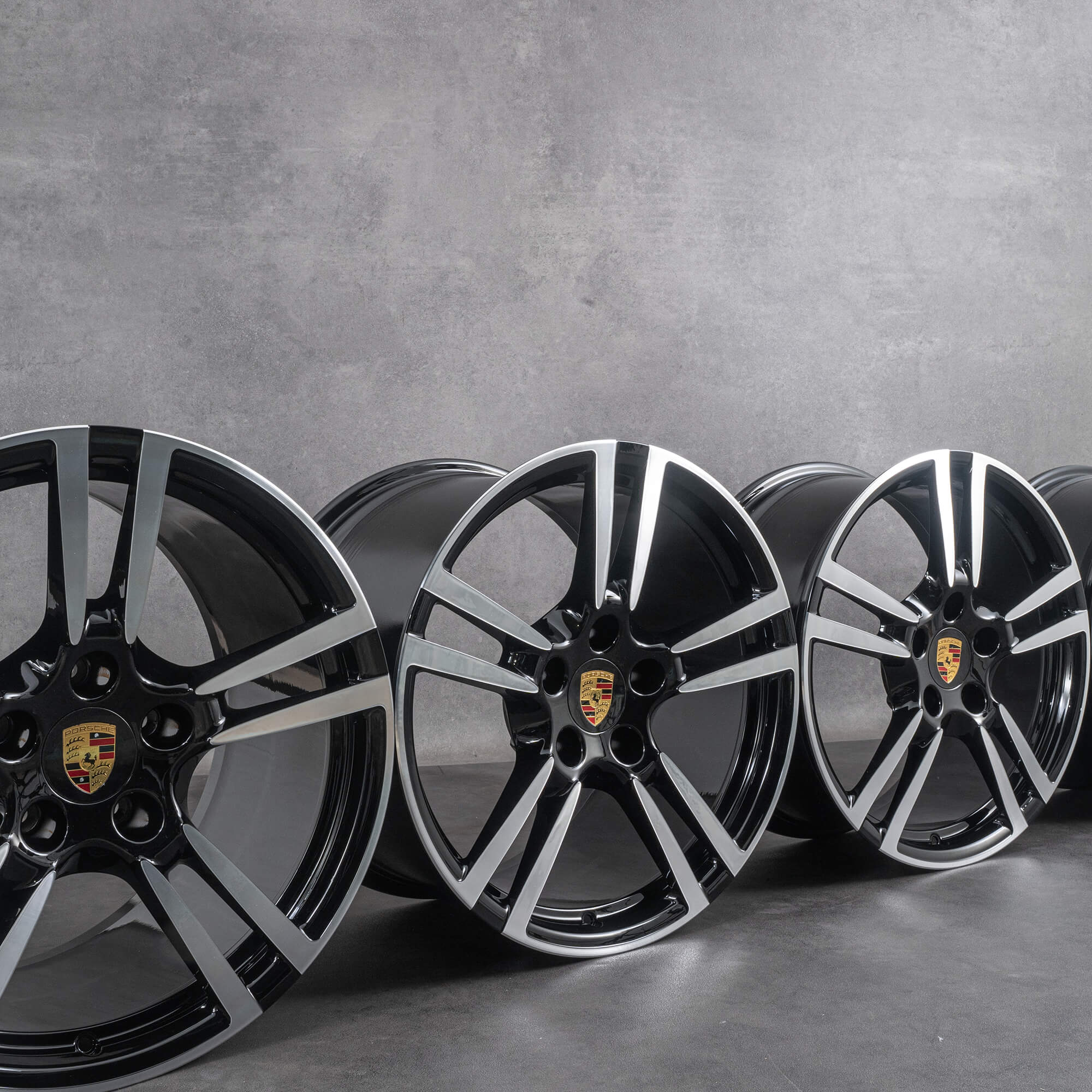 OEM Porsche 19 inch Carrera C2 997 Turbo II Rims 99736216303 Black New