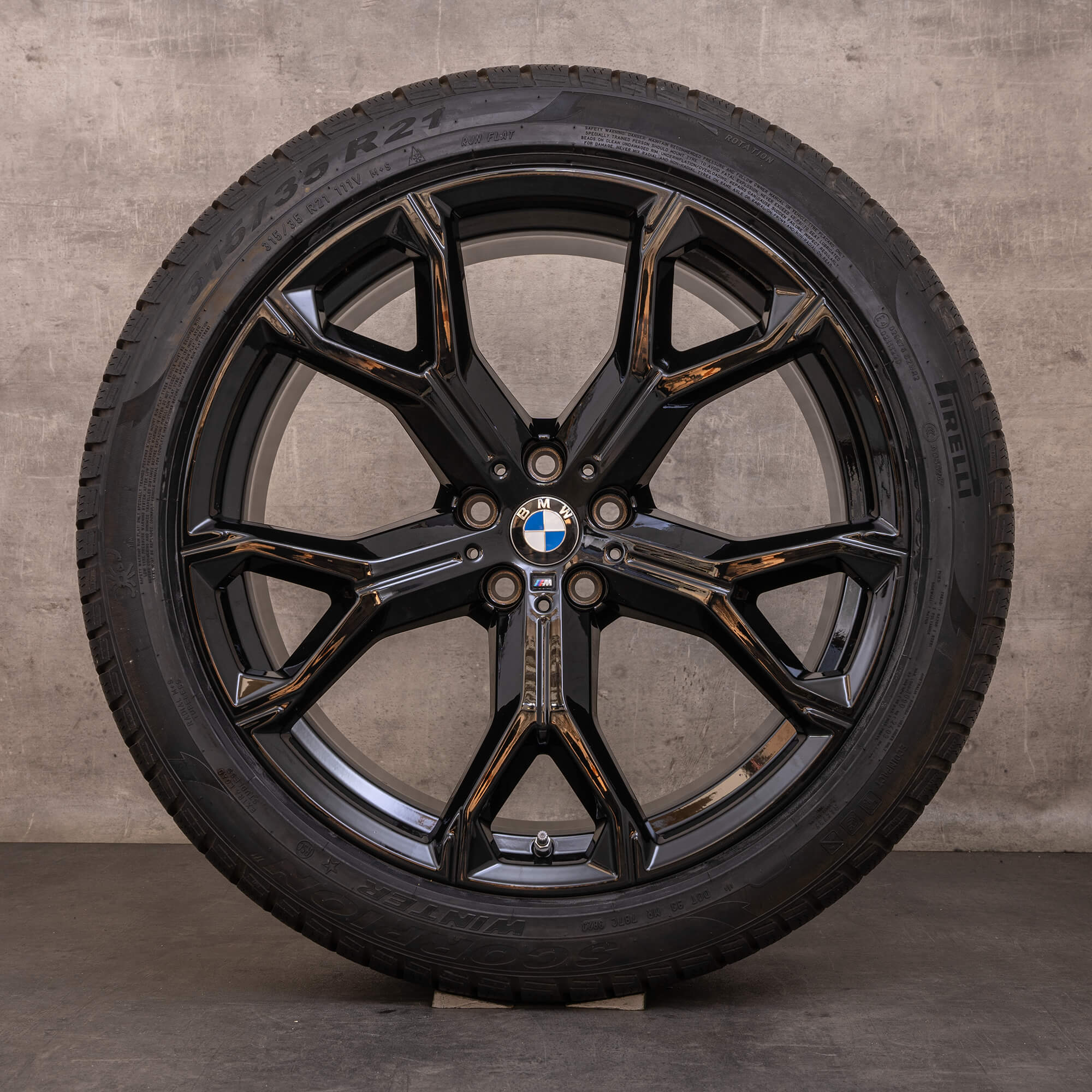 Originale BMW X5 X6 vinterdæk med fælge 21 tommer G05 G06 styling 741 M ...