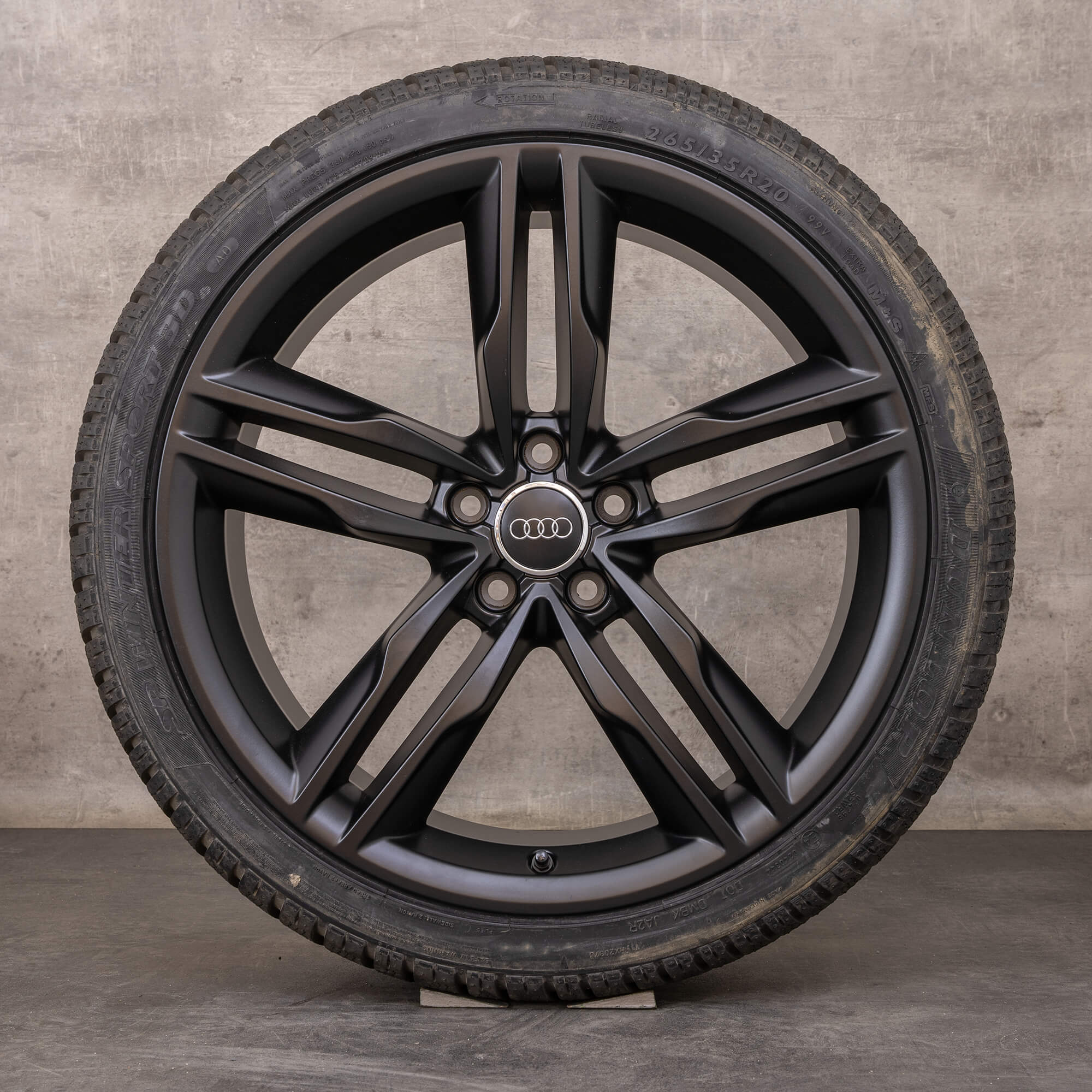 OEM Audi A7 S7 snow tire packages 20 inch 4G C7 rims 4G8601025AJ black matt