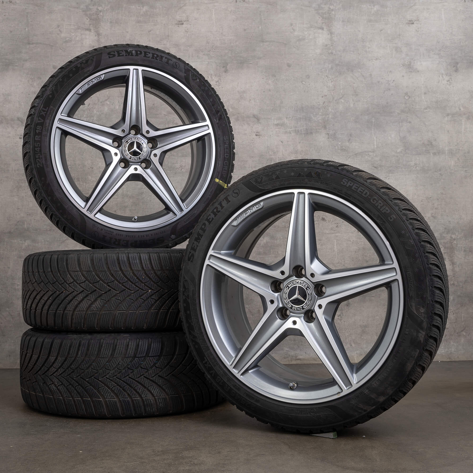 Original Mercedes Benz C-Klasse AMG Winterräder 18 Zoll W205 S205 C205 ...