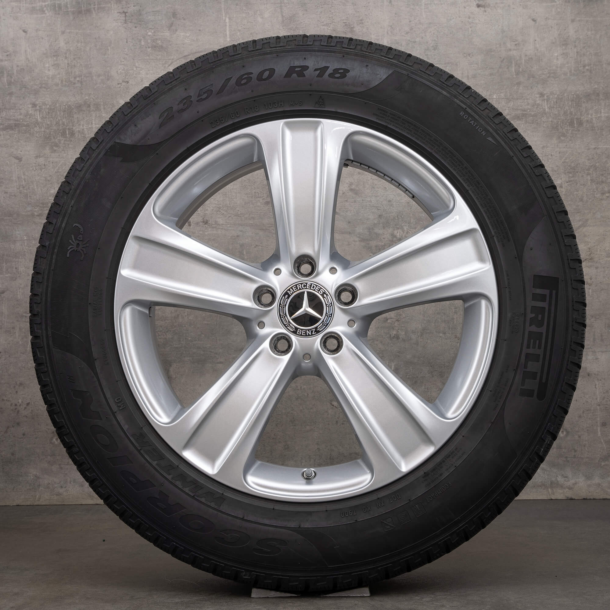 Mercedes Benz GLC W253 X253 C253 winter wheels 18 inch rims tires silver