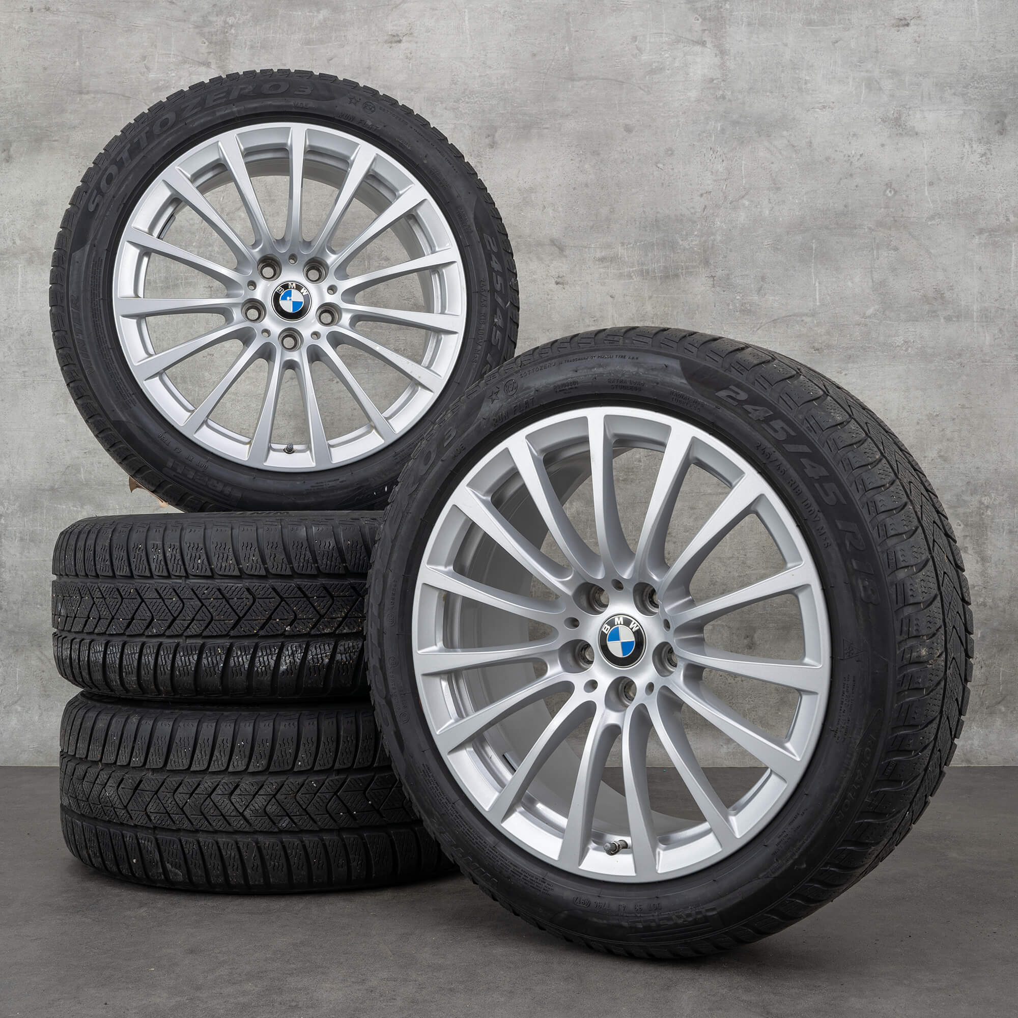 BMW 18 inch rims 5 series G30 G31 619 OEM winter wheels tires 6861224