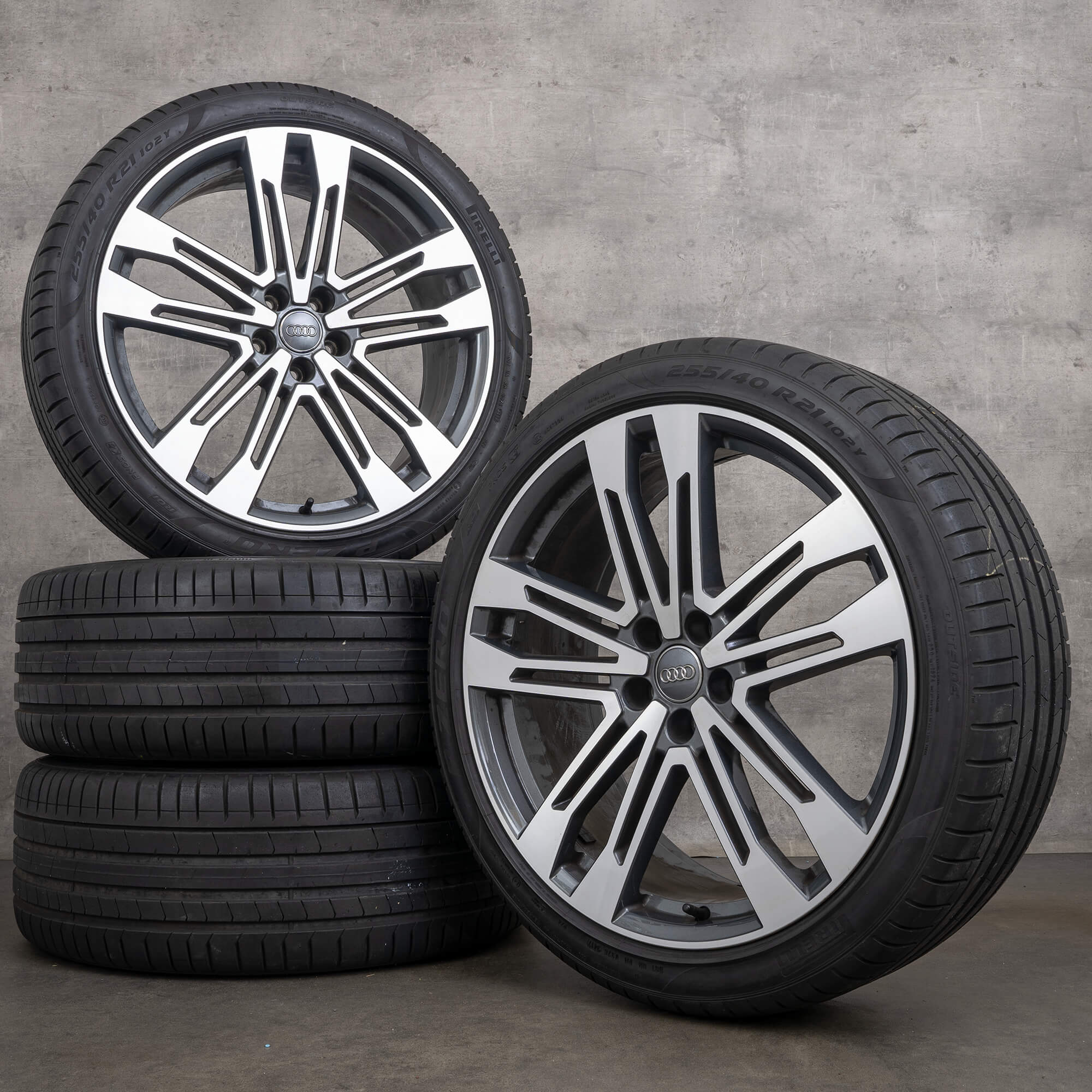 OEM Audi Q5 SQ5 winter wheels 21 inch FY rims 80A601025AC titanium ...