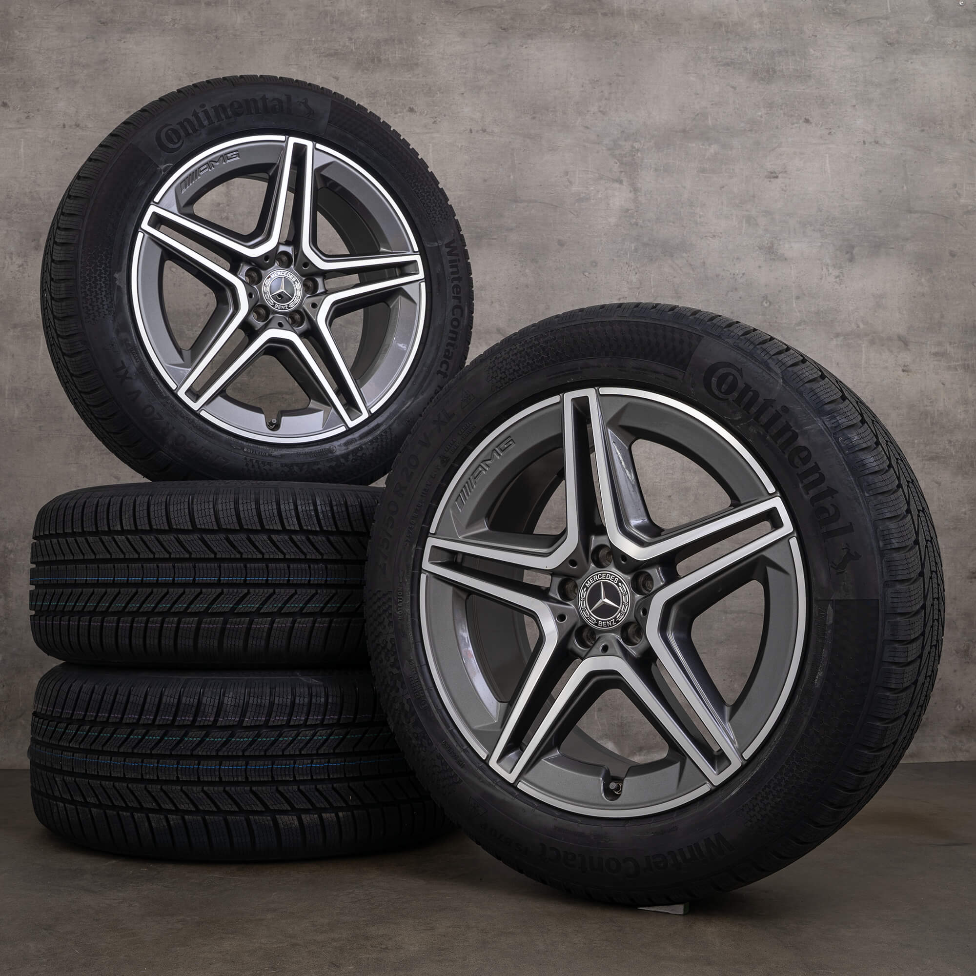 OEM Mercedes Benz GLE & 53 AMG rims 20 inch X167 C167 winter tires ...