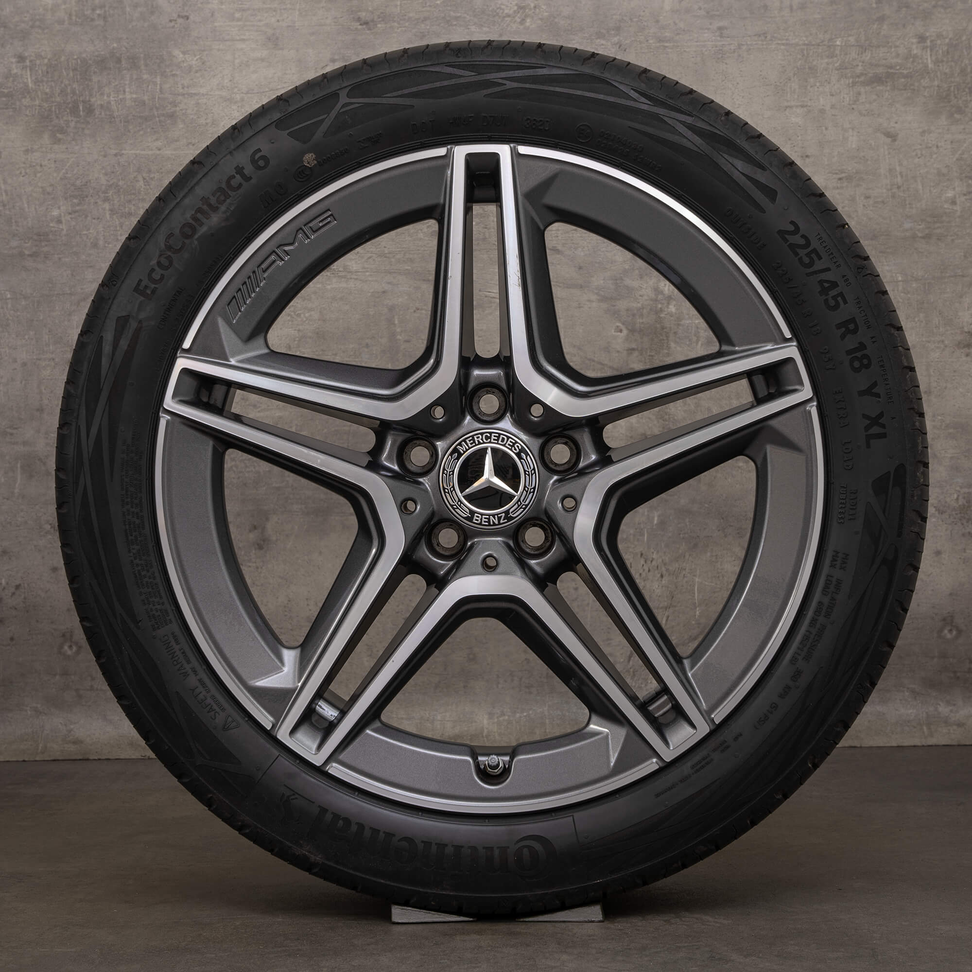 Original AMG Mercedes C Class W205 S205 C205 A205 18 inch summer tires rims