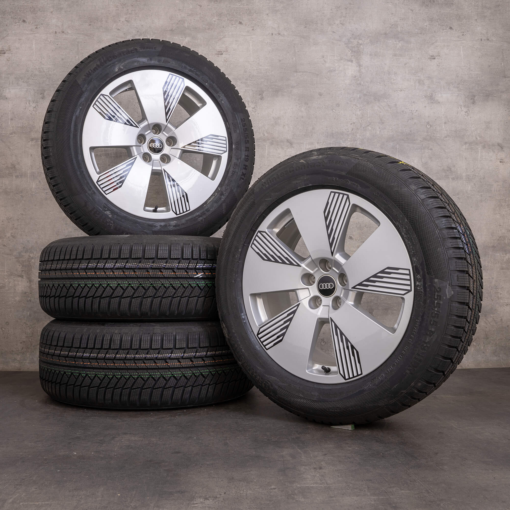 Oem Audi Q8 e-tron pneus hiver 19 pouces 4KE GE Jante Aero 4KE601025L argent NEUF