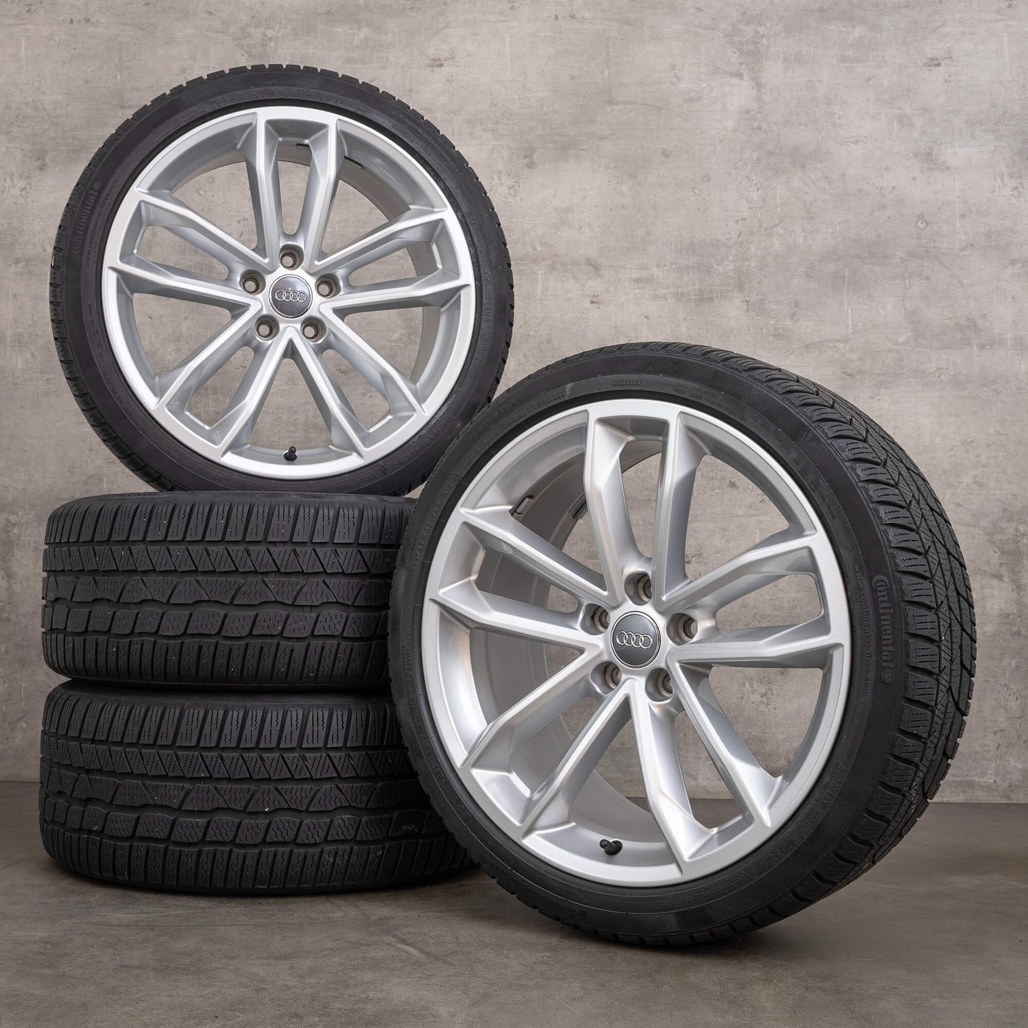 Audi A5 S5 B9 8W winter wheels tires 19 inch Cavo rims silver 8W0601025DF