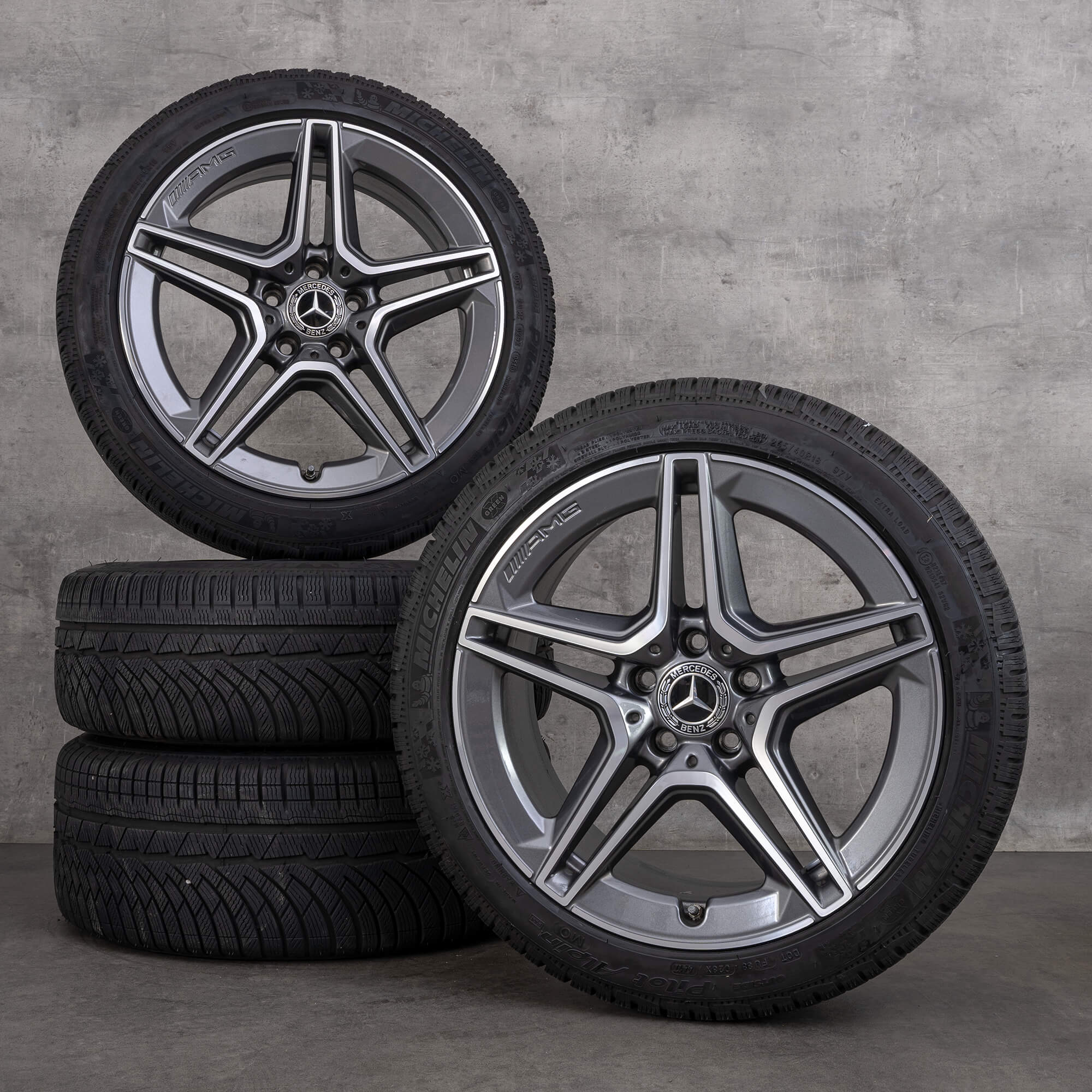 AMG 18 inch Mercedes Benz rims C-Class W205 C43 C450 sport winter wheels