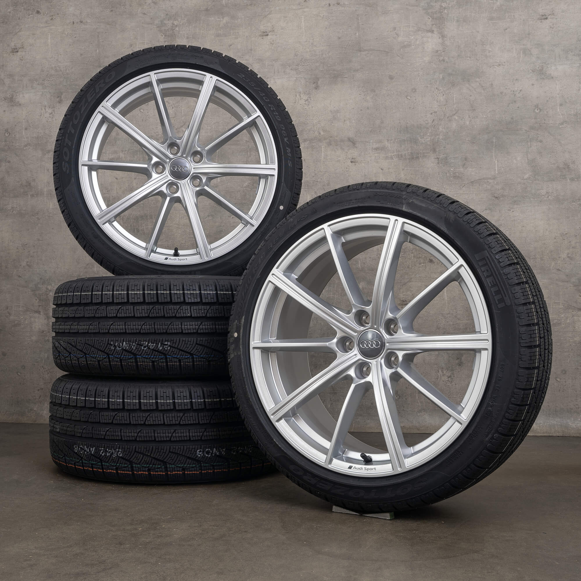 OEM Audi RS4 RS5 winter wheels 19 inch B9 8W rims 8W0601025CP silver