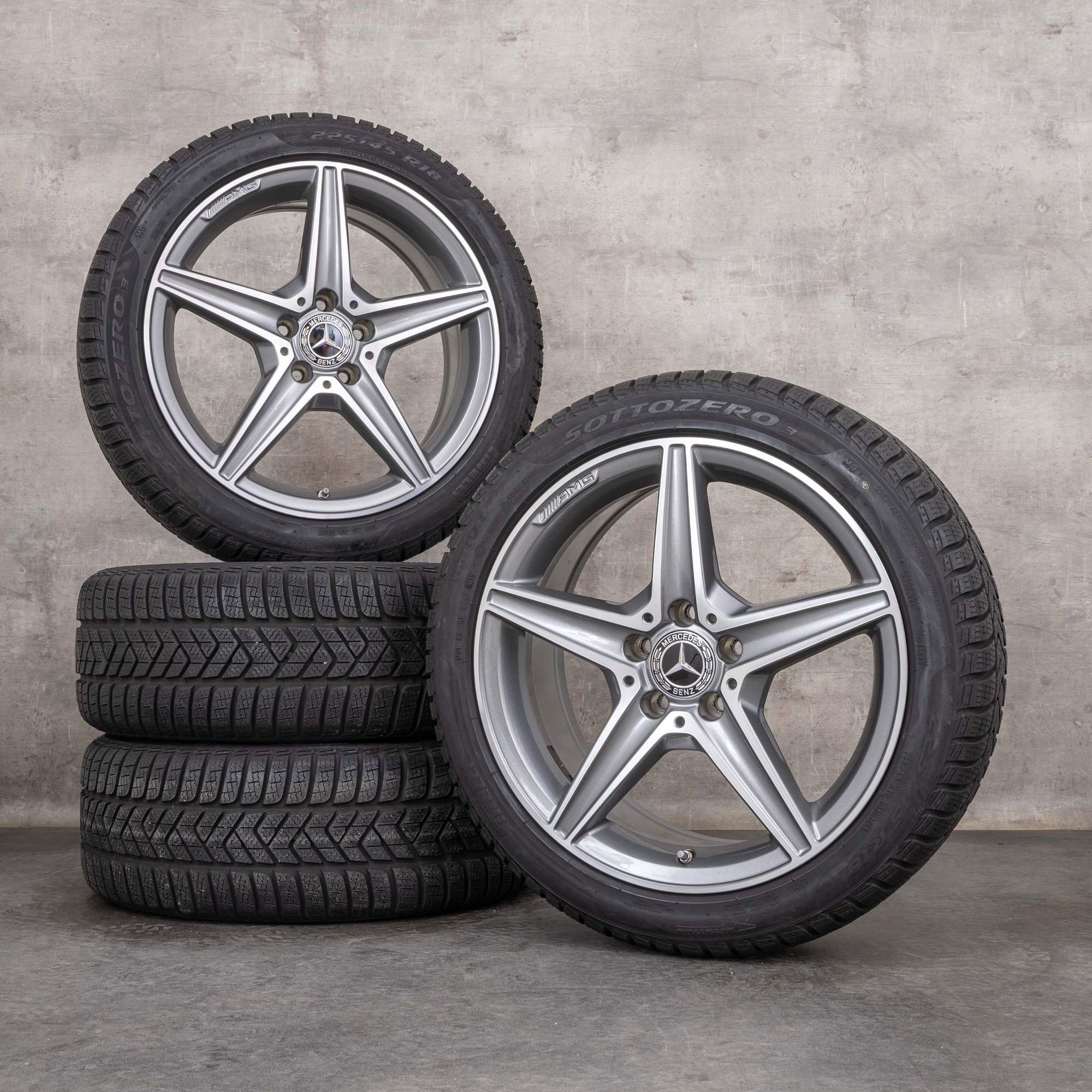 Originales Mercedes Benz Clase C AMG ruedas de invierno 18 pulgadas ...