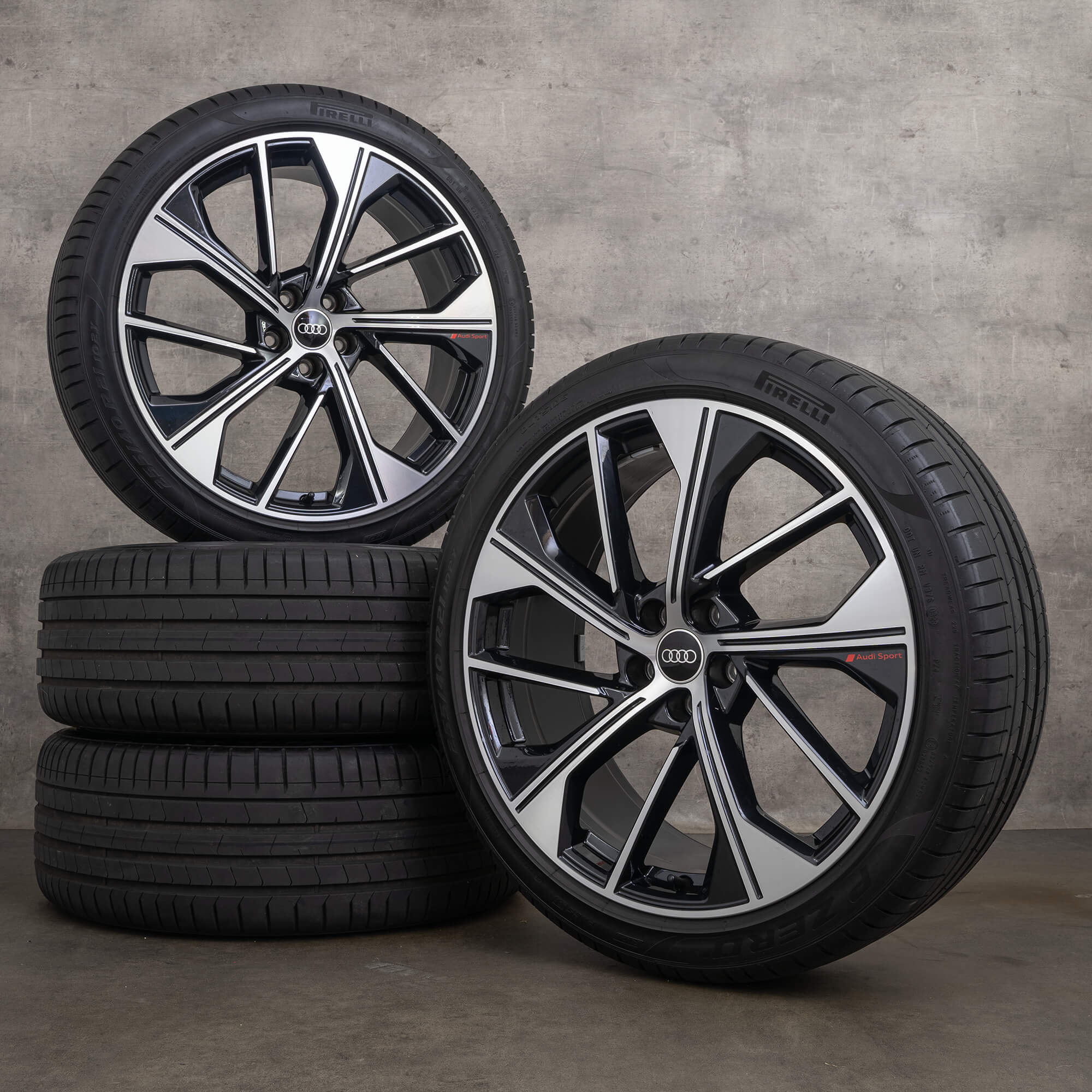 OEM Audi Q5 SQ5 FY 21 inch summer tires rims 80A601025BQ wheels black