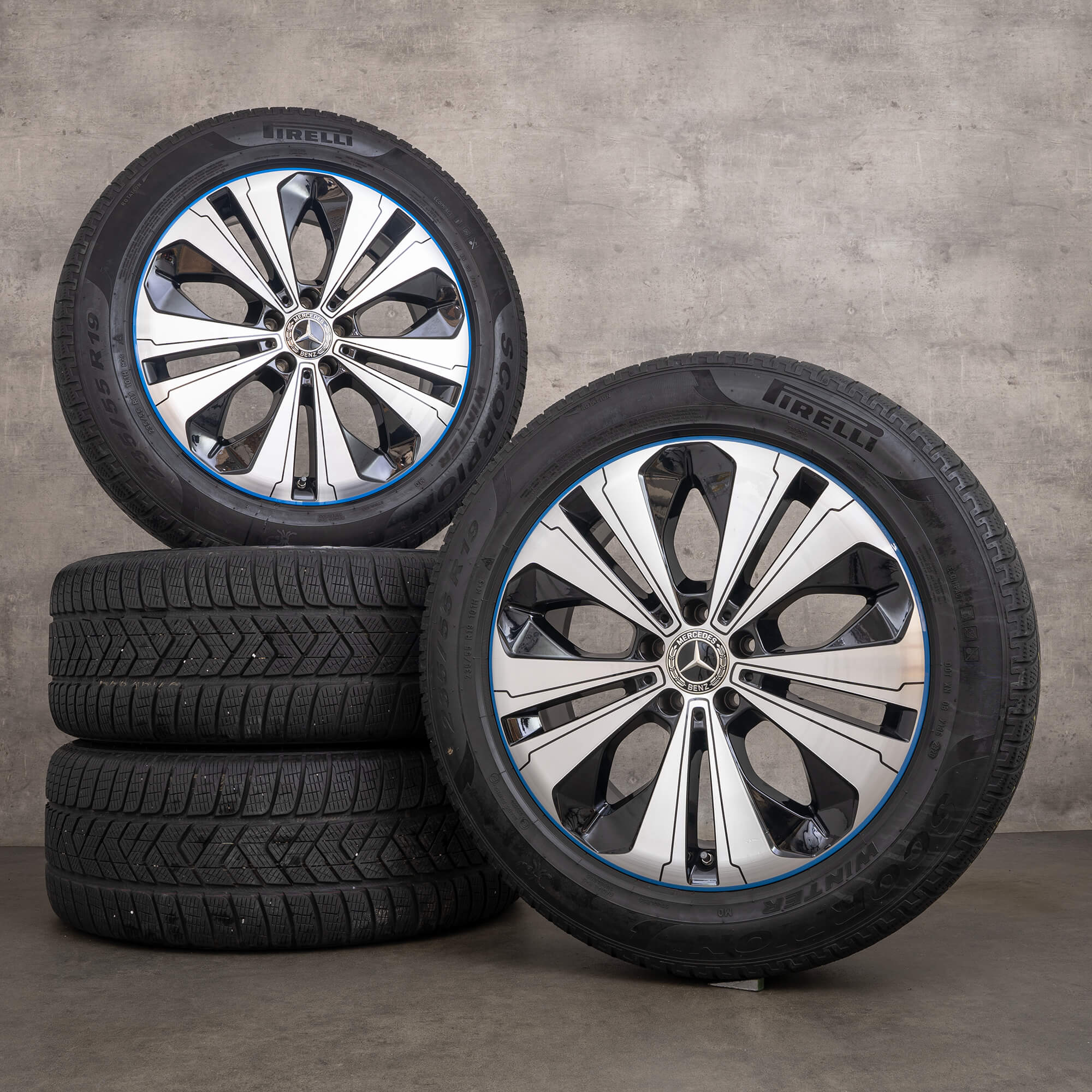 Mercedes-Benz EQC N293 winter wheels tires 19 inch rims 5 double spokes