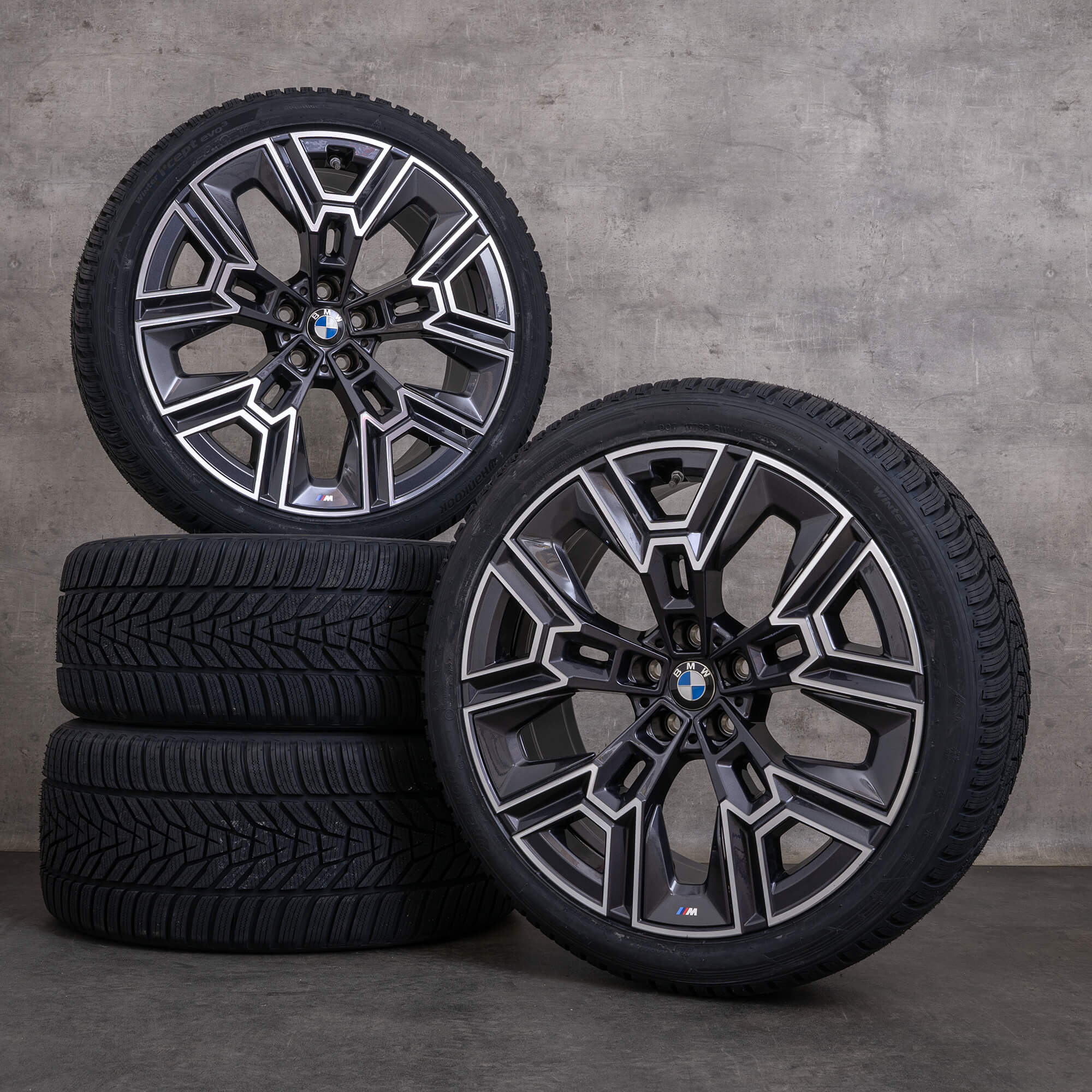 Originale BMW 5-serie i5 vinterdæk med fælge 20 tommer G60 G61 5A324E8 5A324E9 939 M orbit grey ...