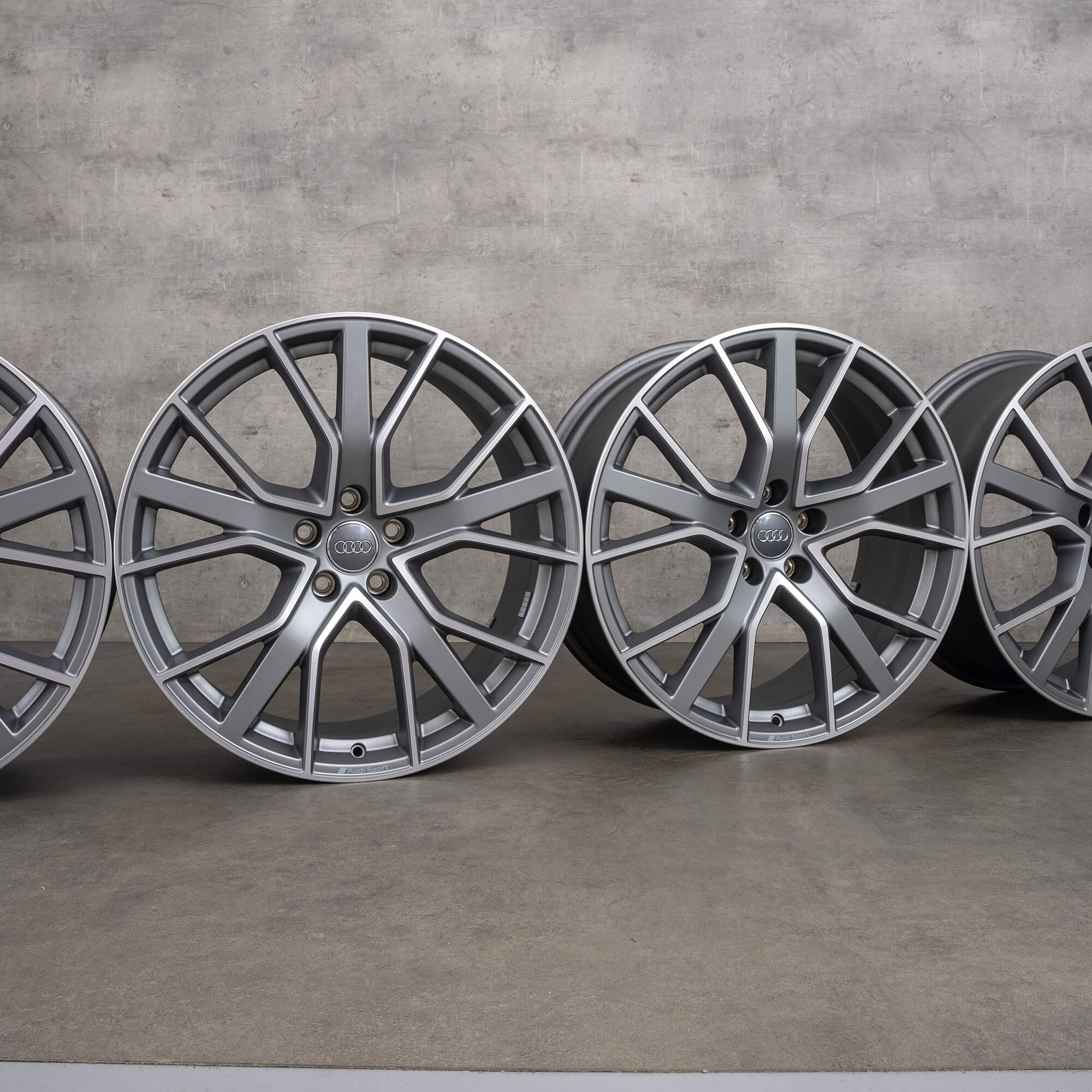 Audi A5 S5 B9 F5 8W 20 inch alloy rims titanium matt polished ...